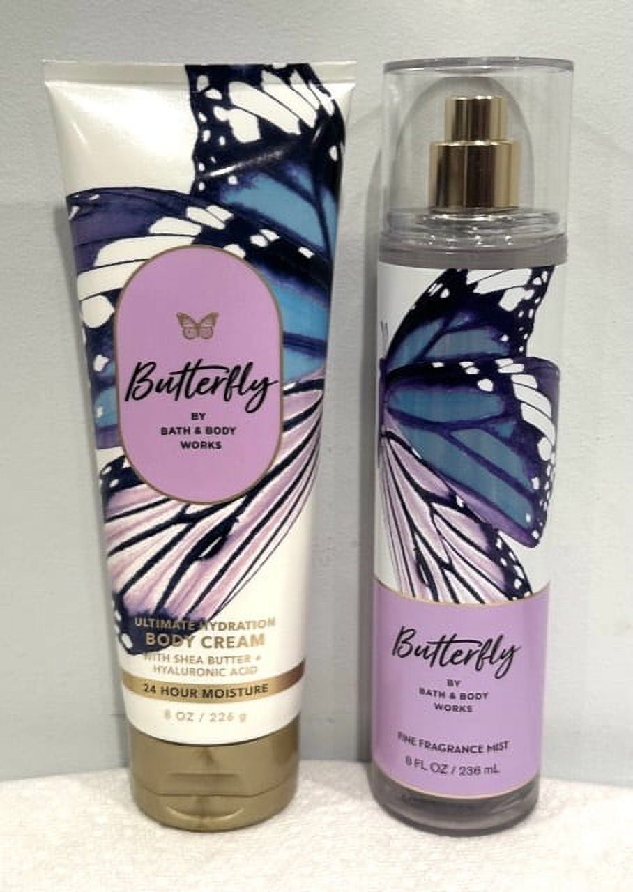 Bath & Body Works Butterfly Body Care Duo (Body Cream 8 oz & Fragrance ...