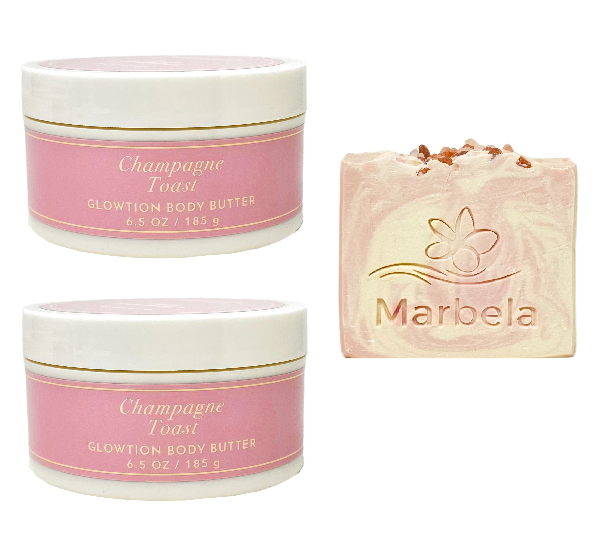Bath & Body Works Champagne Toast 2 Body Butters with a Himalayan Salts ...
