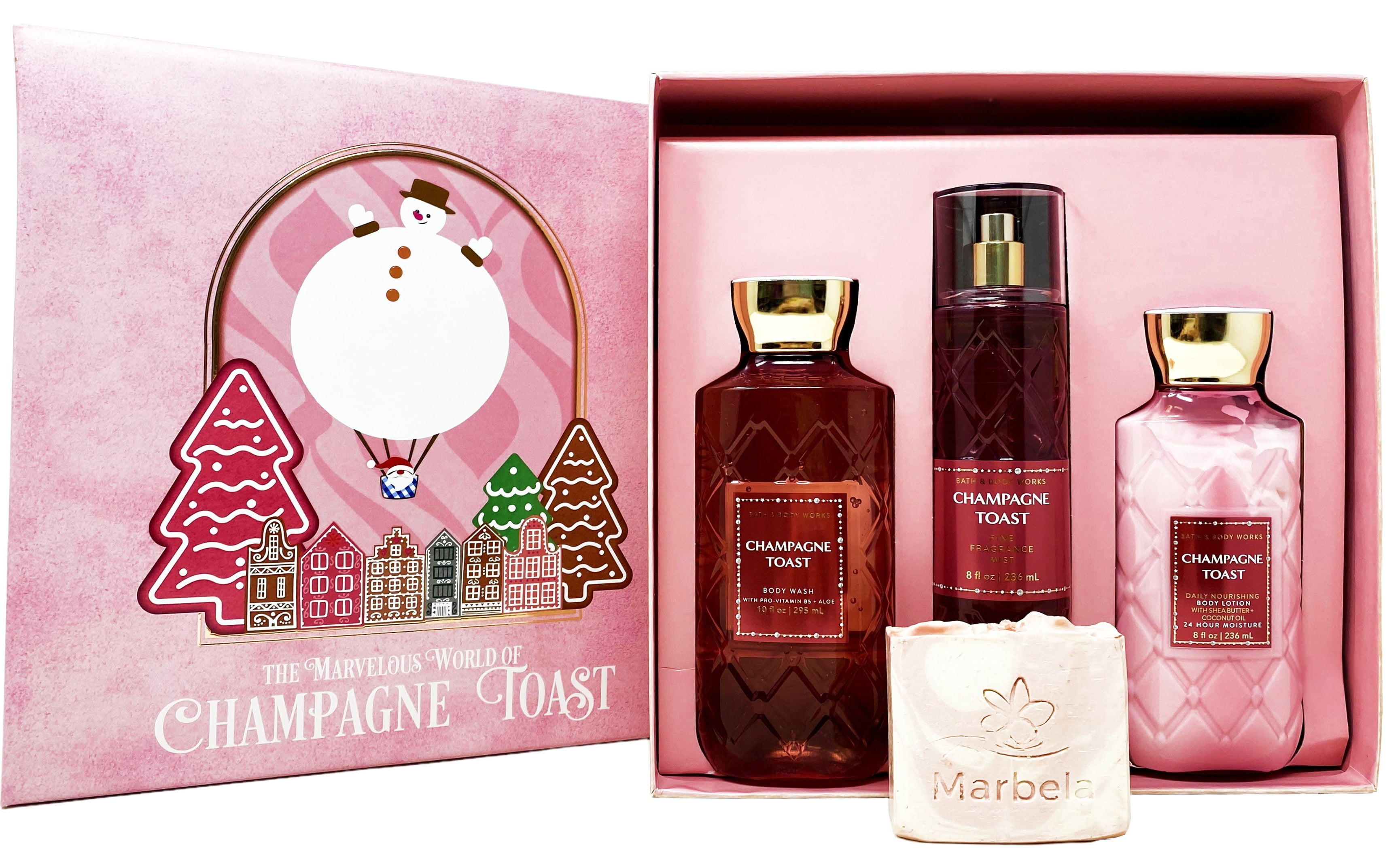 Bath & Body Works Champagne Toast - Gift Box Set - Fine Fragrance mist ...
