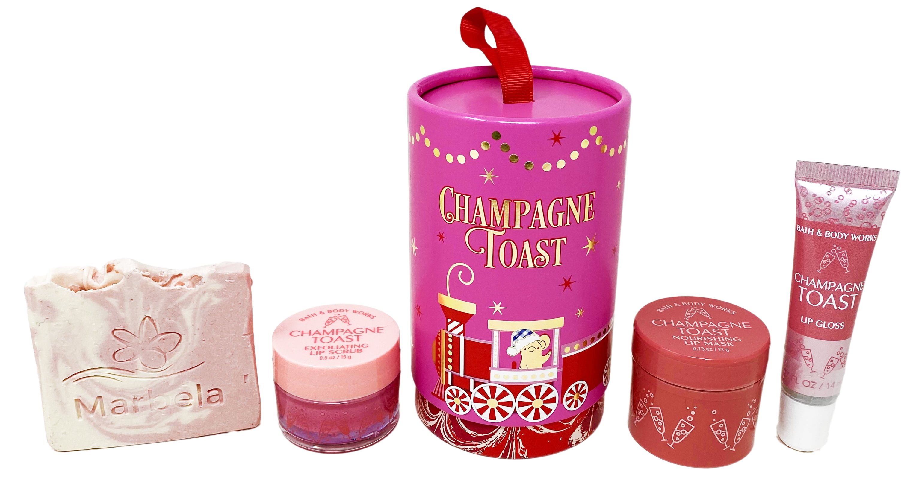 Bath & Body Works Champagne Toast - Mini Gift Set - Lip Scrub, Lip Mask ...