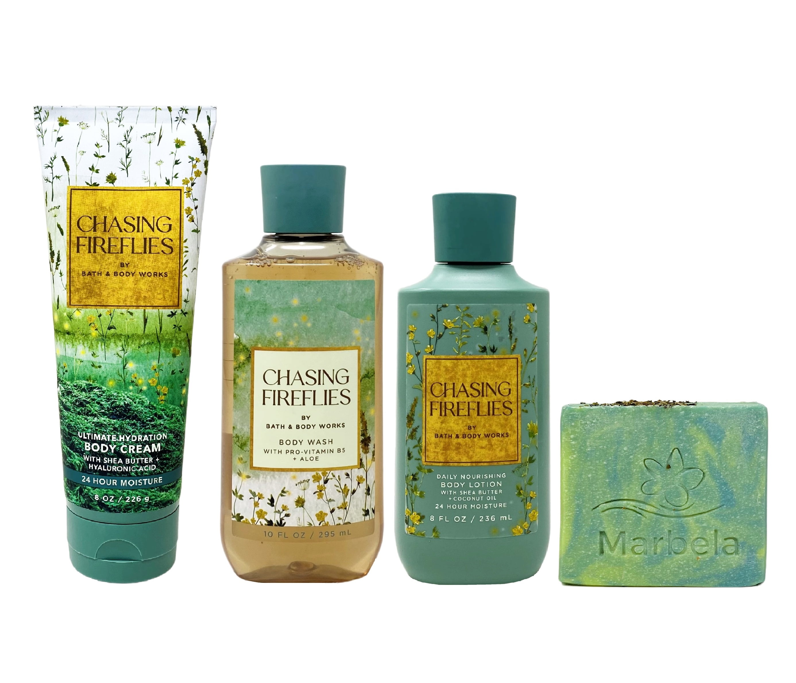 Bath & Body Works Chasing Fireflies 3 Piece Bundle with a Marbela Fresh ...