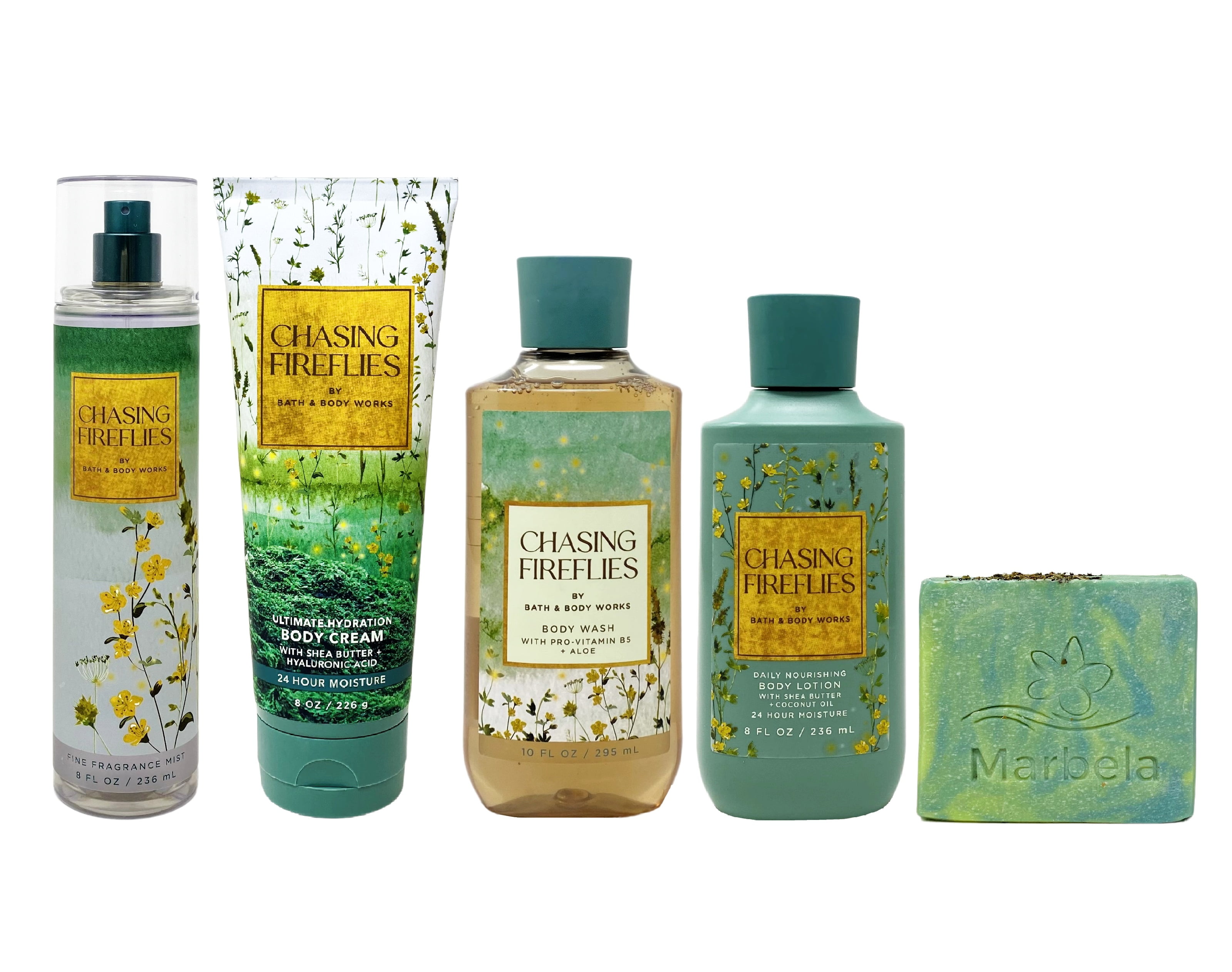 Bath & Body Works Chasing Fireflies Deluxe Bundle with a Marbela Fresh ...