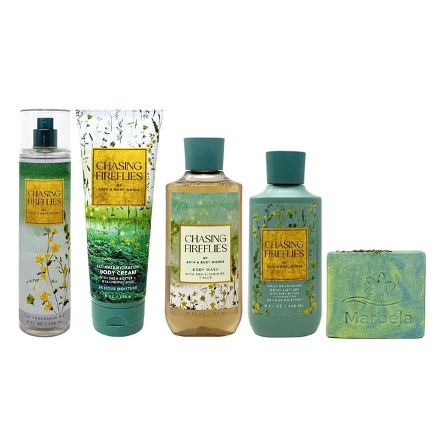 Bath & Body Works Chasing Fireflies Deluxe Bundle with a Marbela Fresh ...