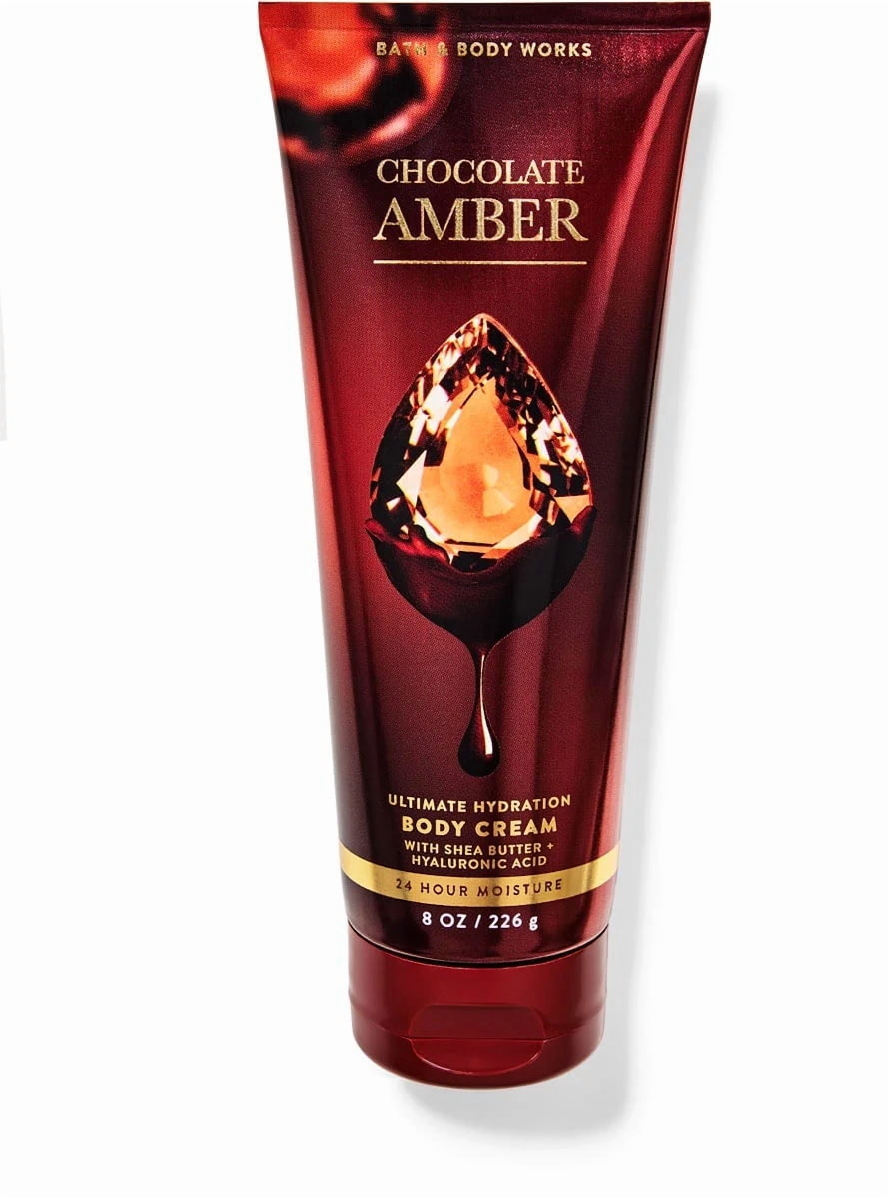 Bath & Body Works Chocolate Amber Ultimate Hydration Body Cream 8oz ...