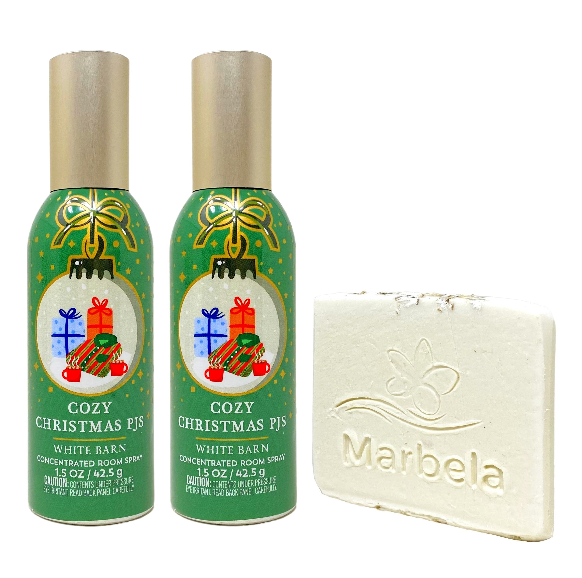 Bath & Body Works Cozy Christmas PJs Concentrated Room Spray 2 Pack with a Natural Oats Sample ...