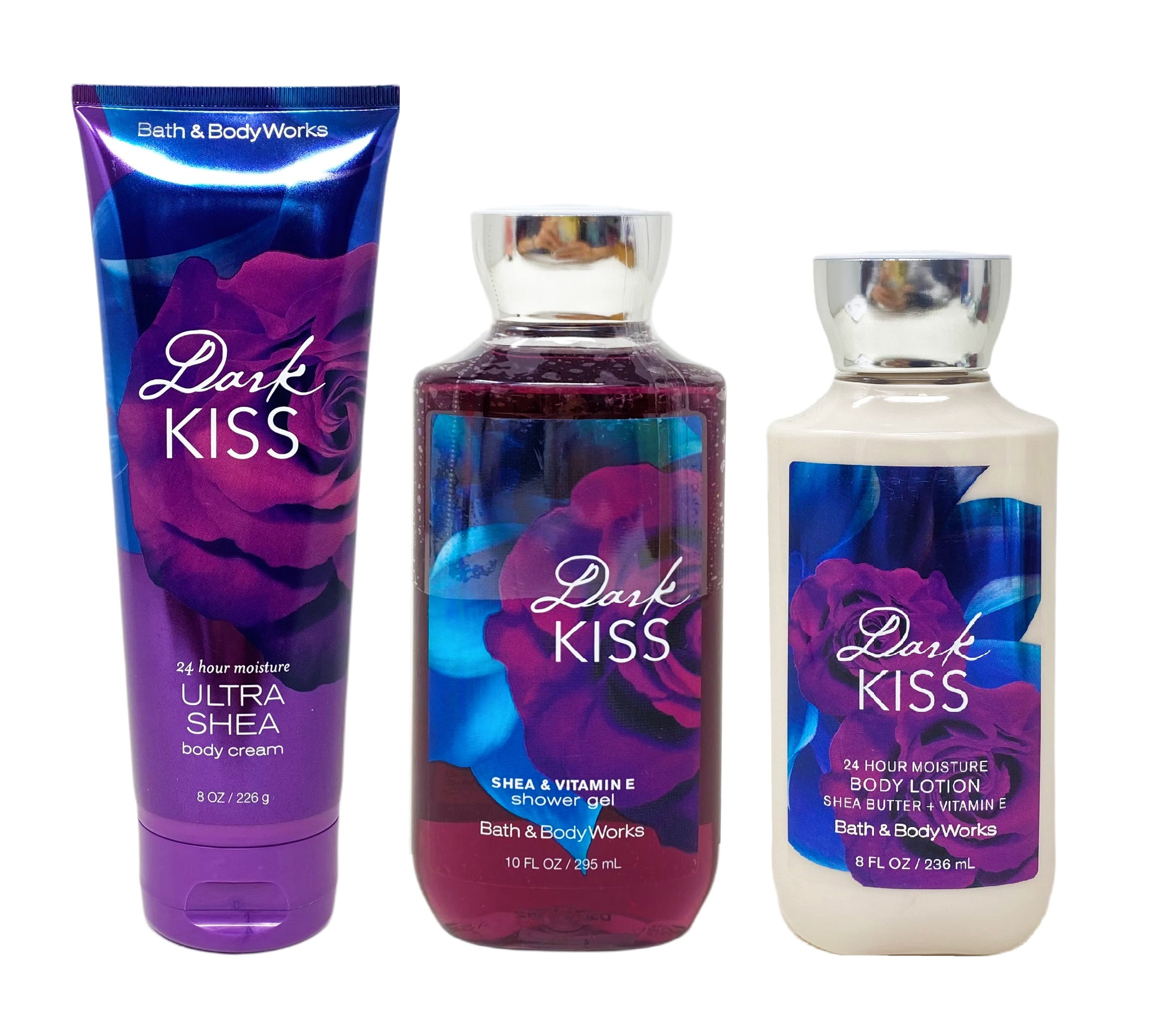 Bath & Body Works Dark Kiss Trio Gift Set - Body Cream - Shower Gel and ...