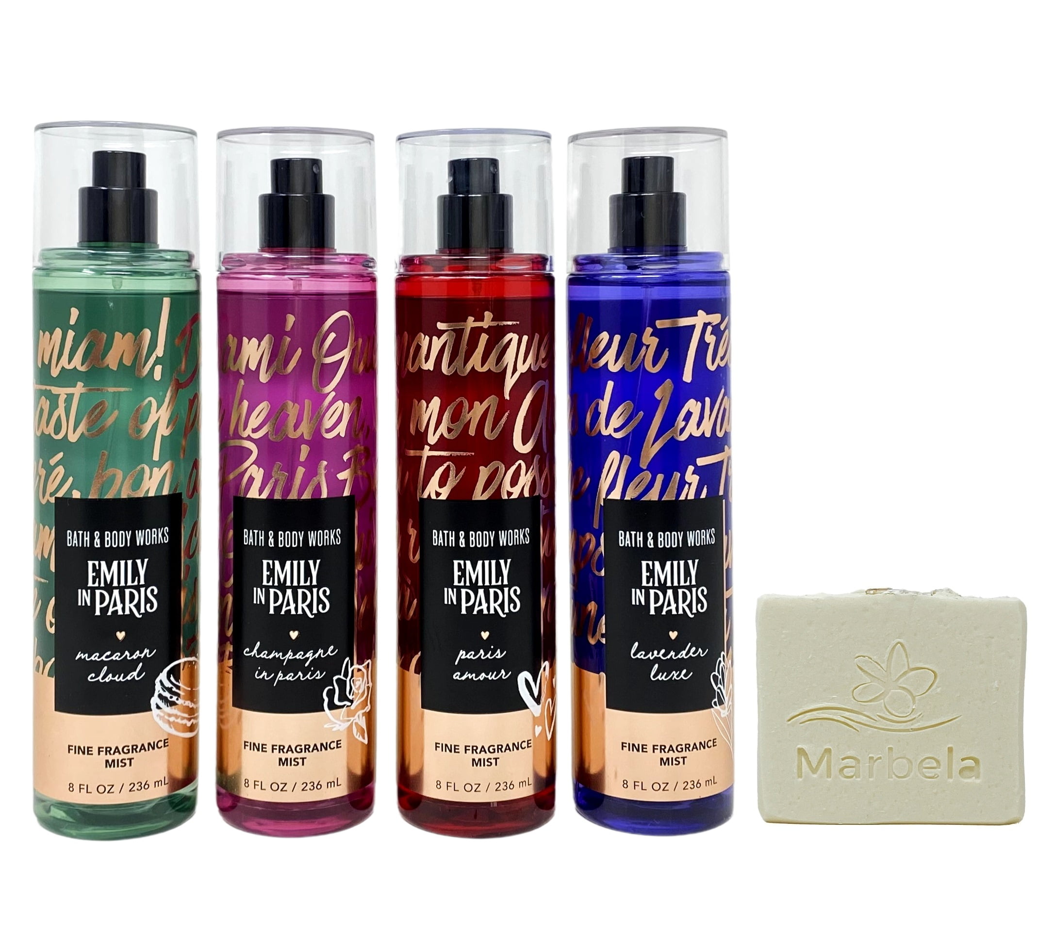 Bath & Body Works Emily In Paris Collection 4 Fine Fragrance Mist Gift ...