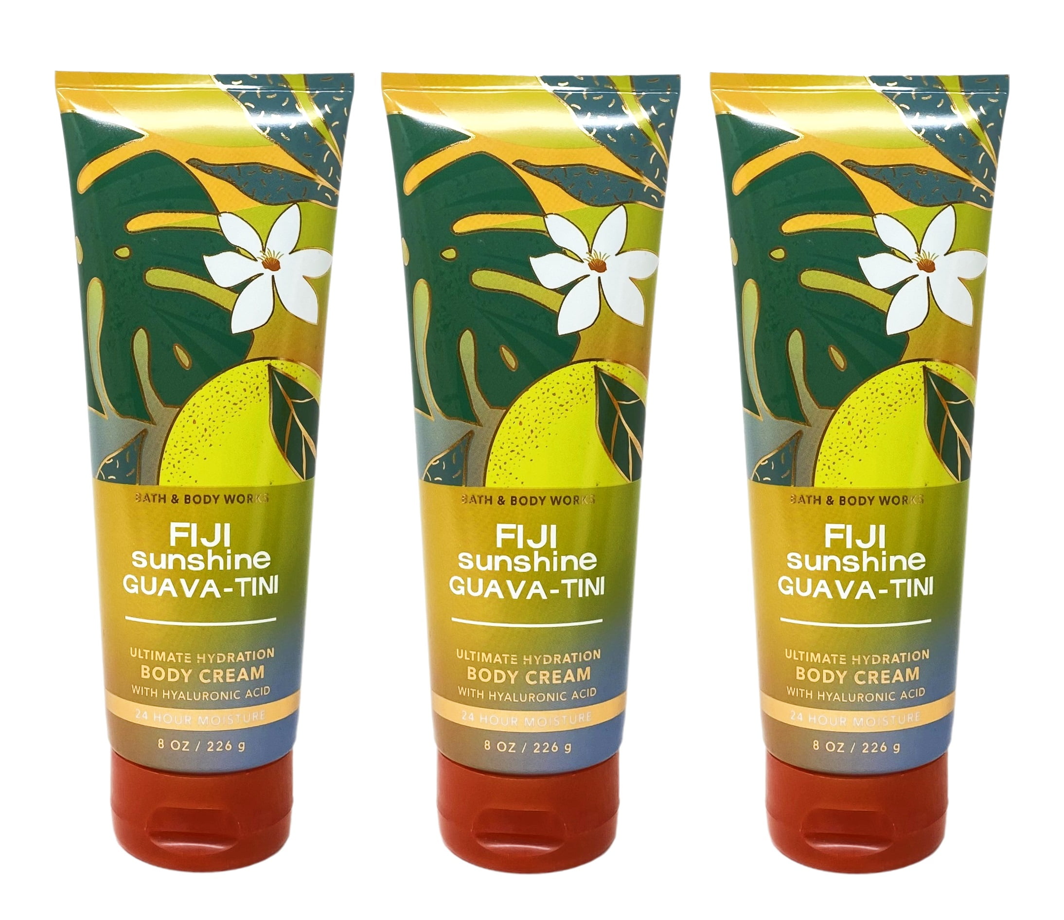 Bath & Body Works FIJI SUNSHINE GUAVA-TINI 3 Piece Body Cream Set - 8 ...