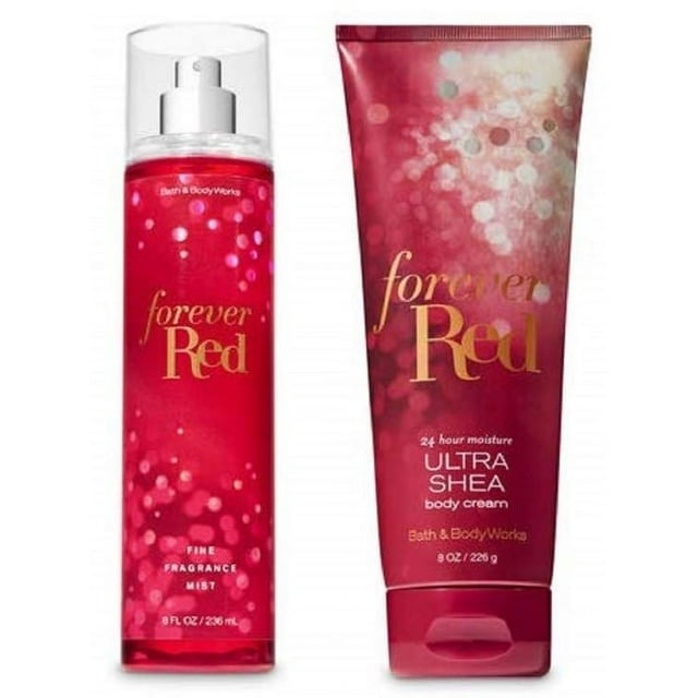 Bath Body Works Forever Red - Duo Gift Set - Vanilla Scented Fine ...