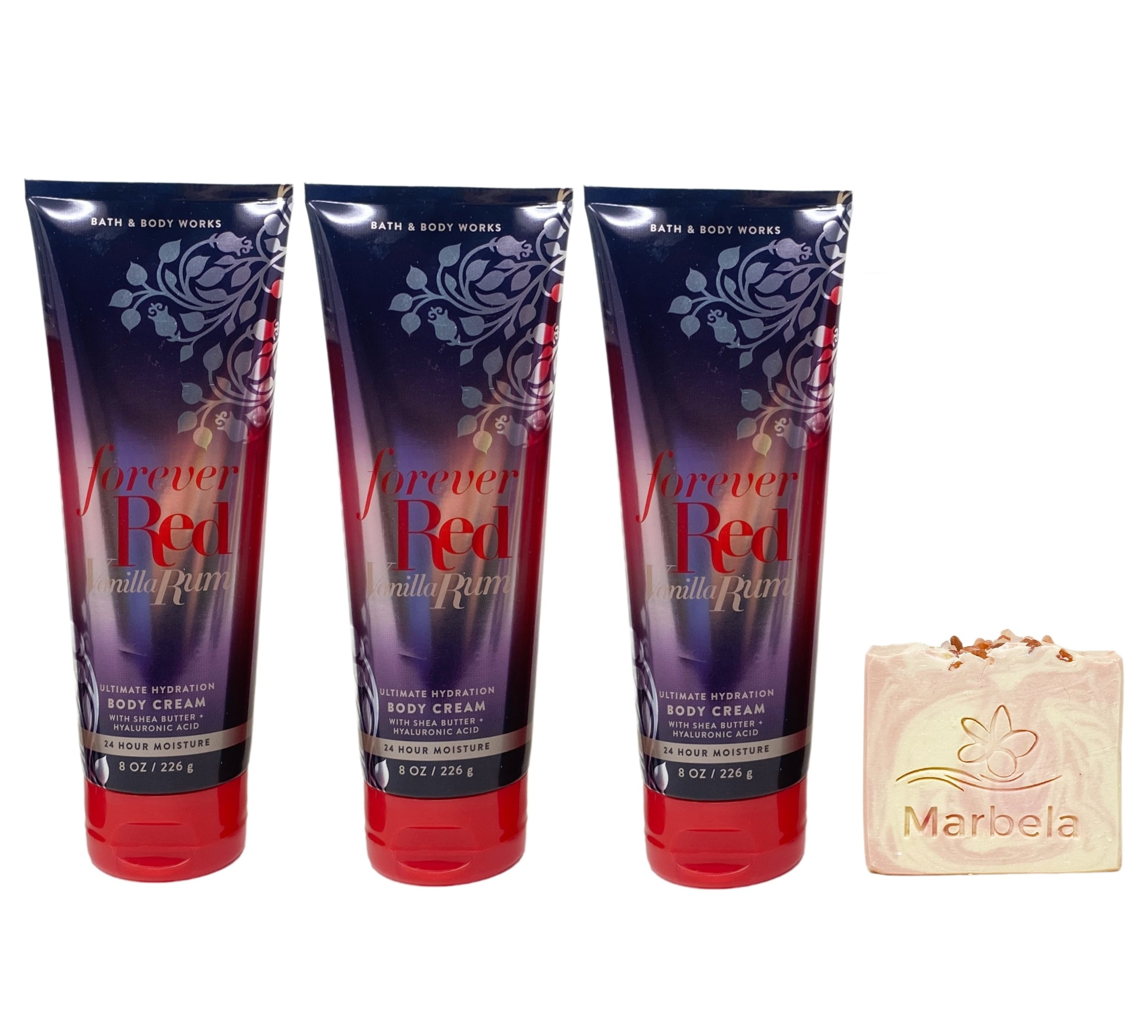 Bath & Body Works Forever Red Vanilla Rum 3 Body Creams with a ...