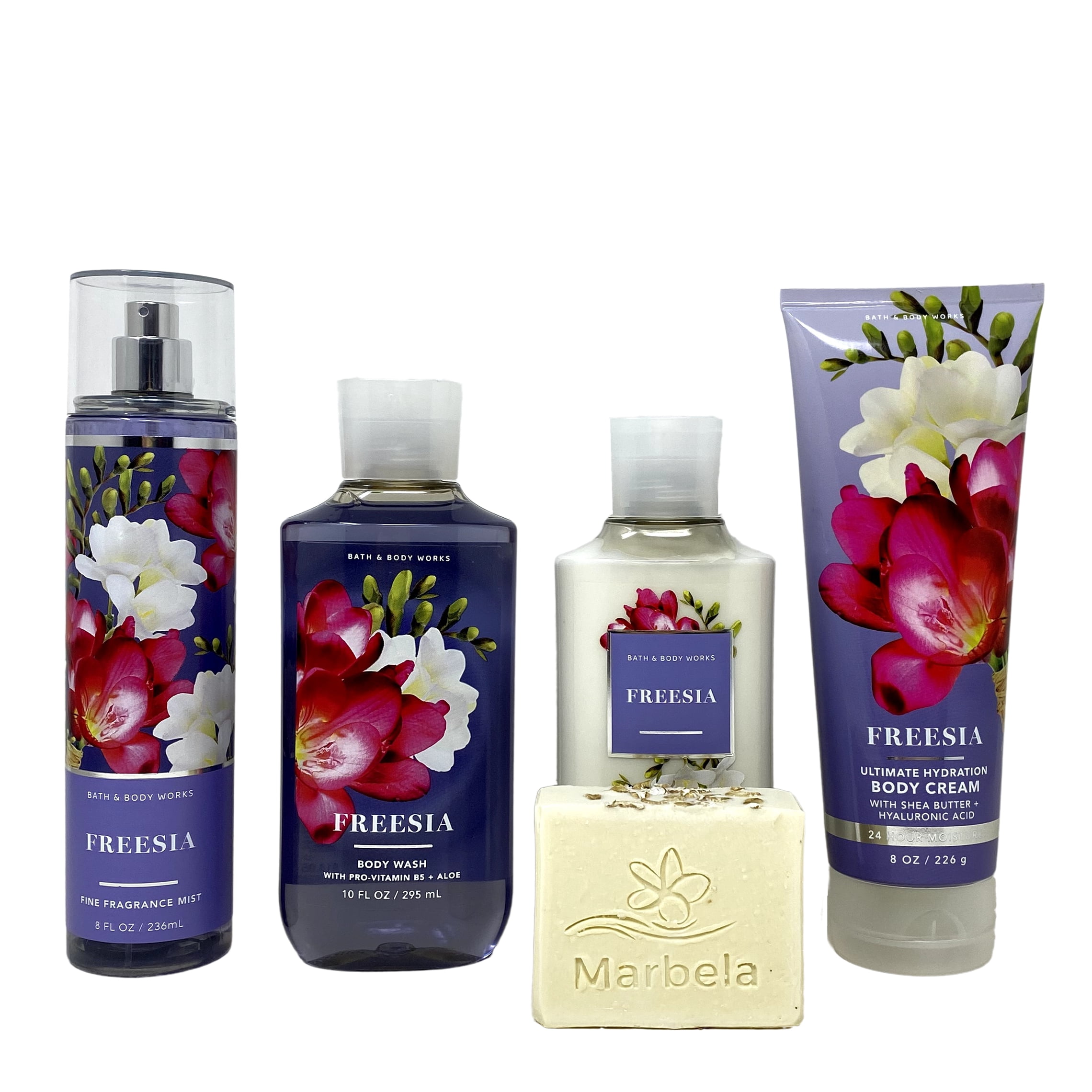 Bath & Body Works Freesia Deluxe Gift Set - Fine Fragrance Mist - Body ...