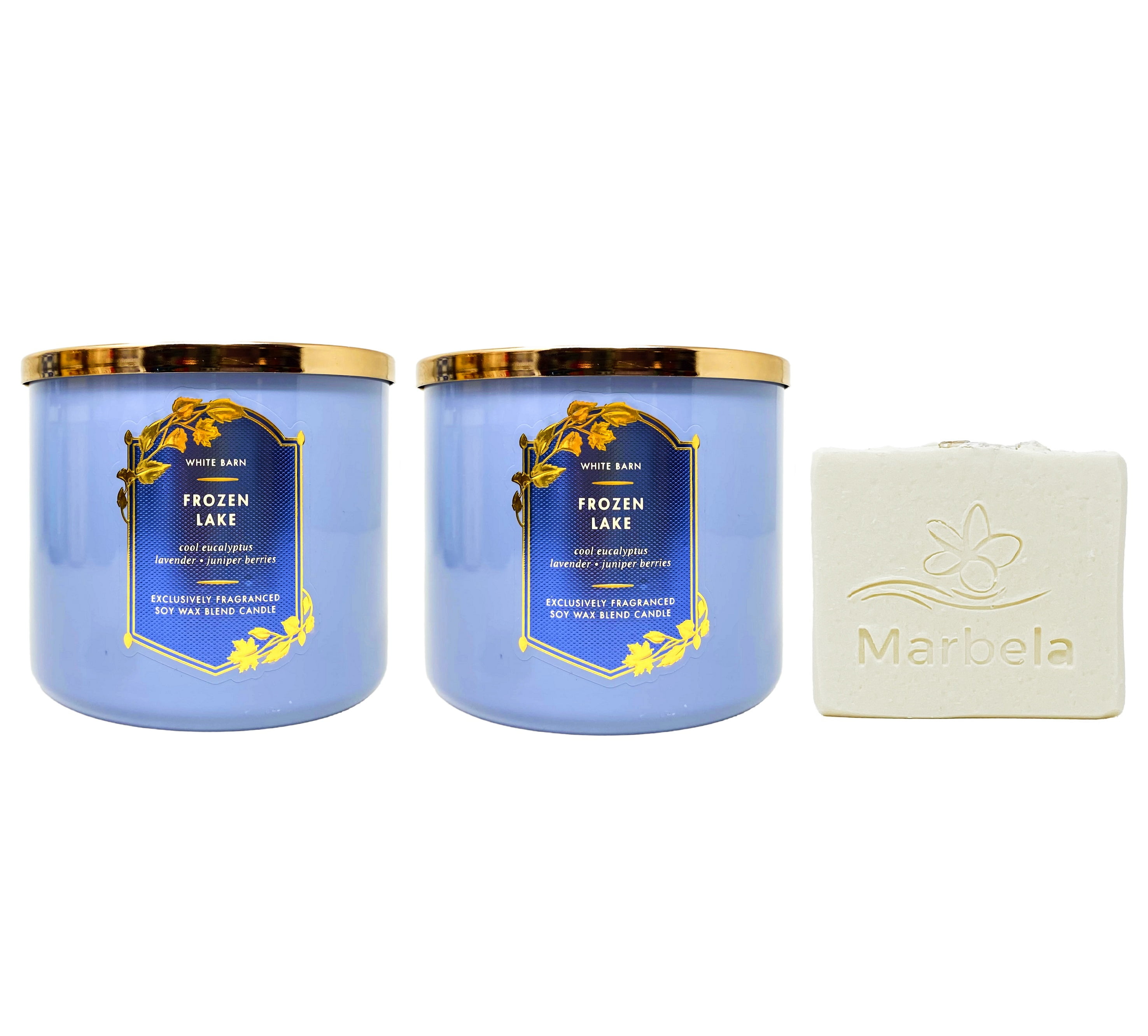 Bath & Body Works Frozen Lake 2 Piece 3-Wick Scented Candle Set with a ...