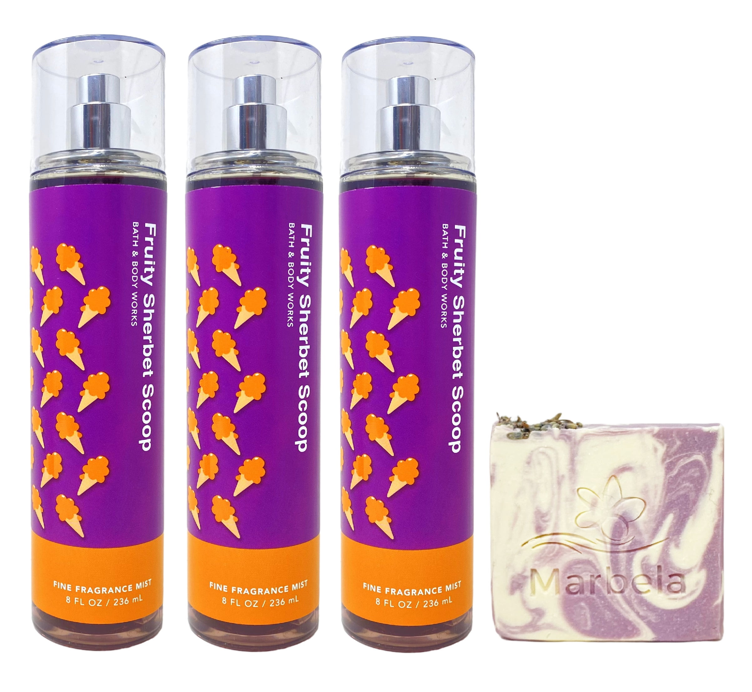 Bath & Body Works Fruity Sherbet Scoop - 3 Fine Fragrance Mists (8 fl ...