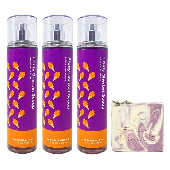 Bath & Body Works Fruity Sherbet Scoop - 3 Fine Fragrance Mists (8 fl ...