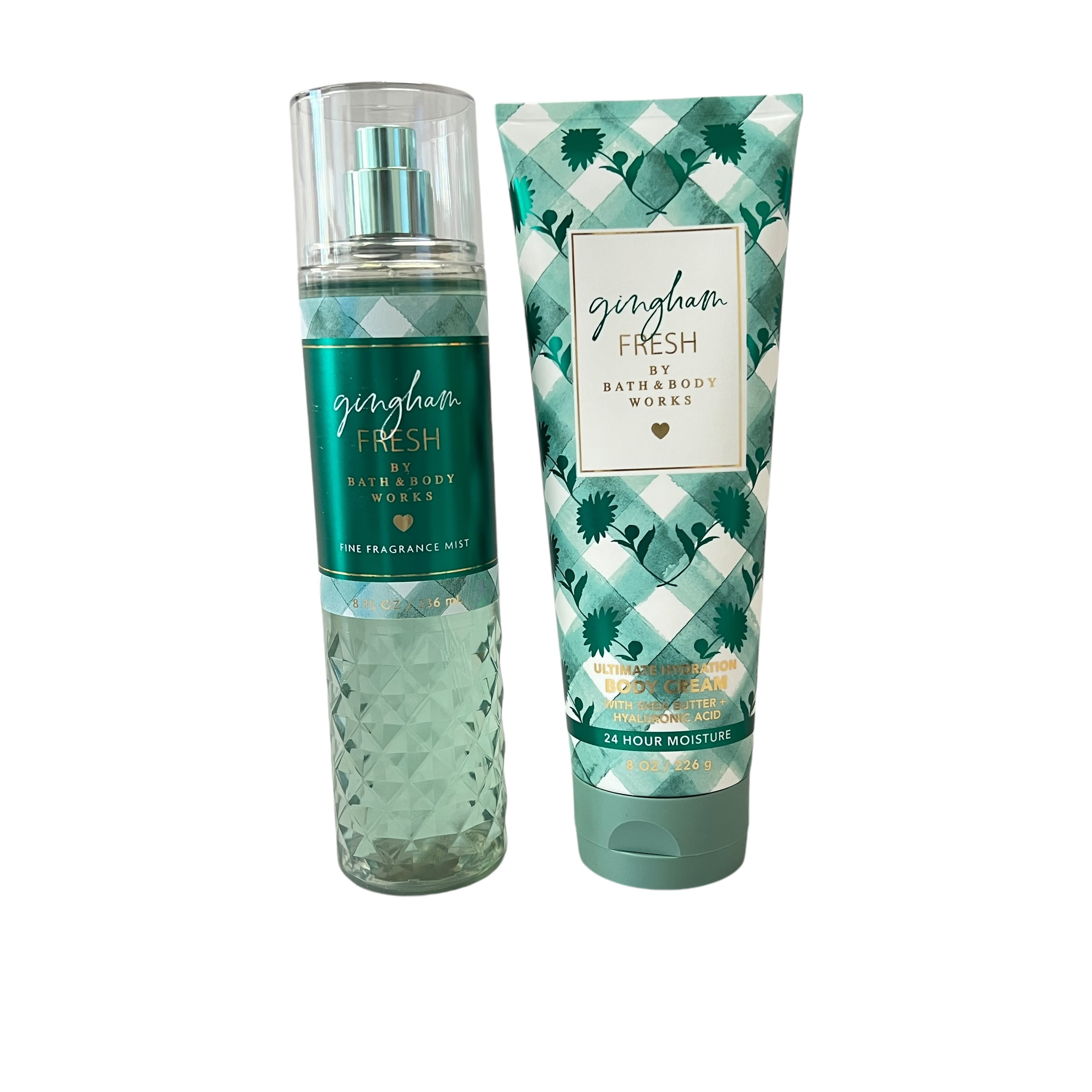 Bath & Body Works Gingham Fresh Fragrance Mist & Body Cream Set ...