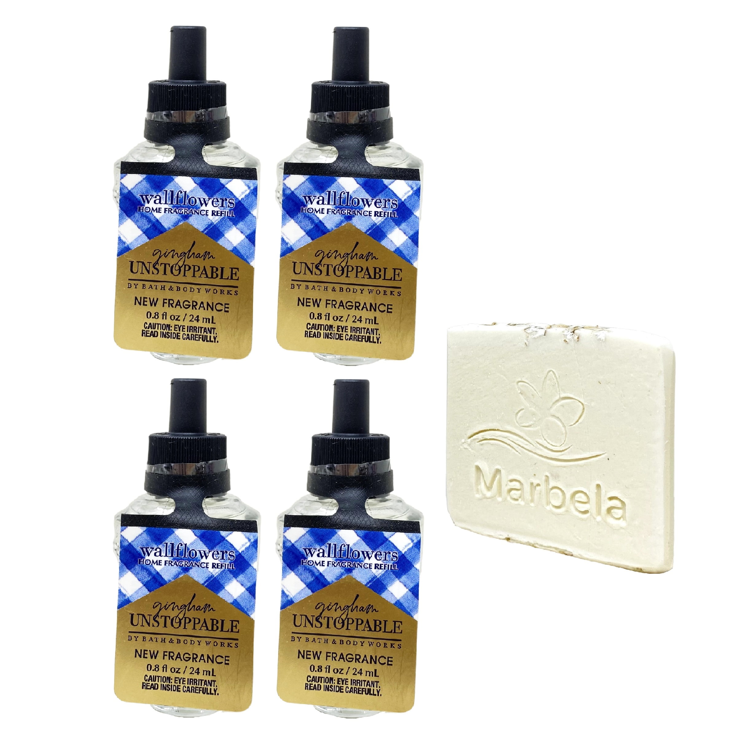 Bath & Body Works Gingham Unstoppable 4 Pack Wallflowers Fragrance ...