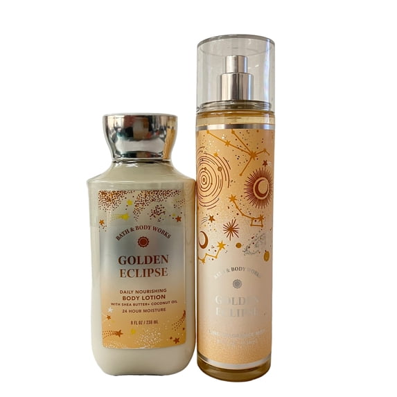 Bath & Body Works Golden Eclipse Fine Fragrance Mist & Body Lotion Set ...