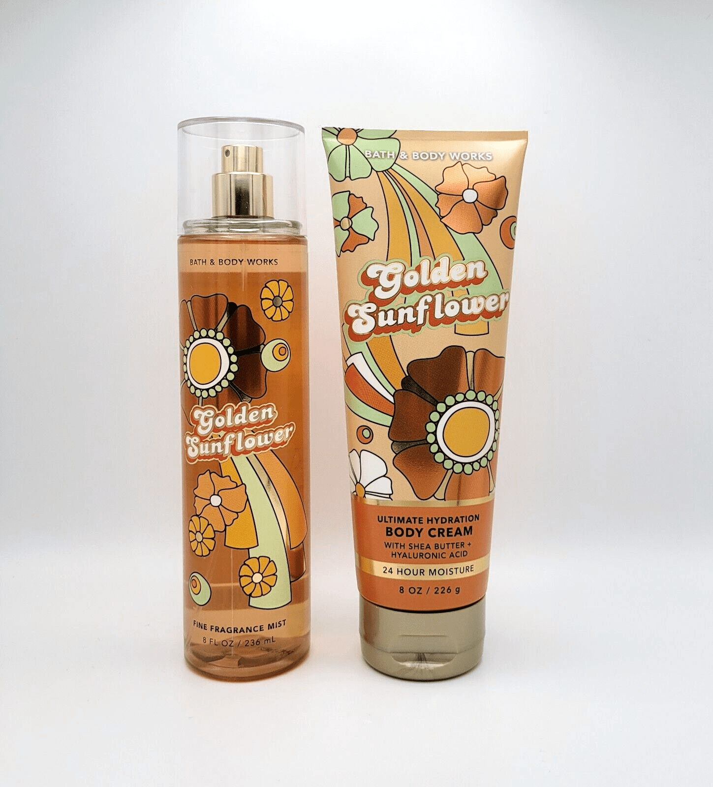Bath & Body Works Golden Sunflower Body Mist & Body Cream 8 fl oz Set of 2 - Walmart.com