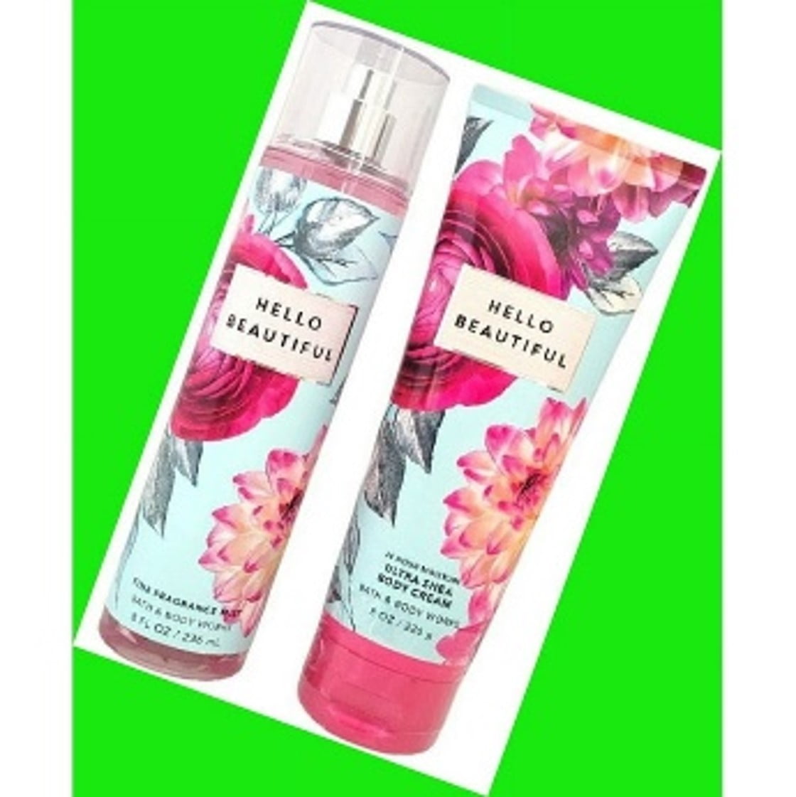 Bath & Body Works - Hello Beautiful Fine Fragrance Mist and Ultimate Hydration Body Cream Set of ...