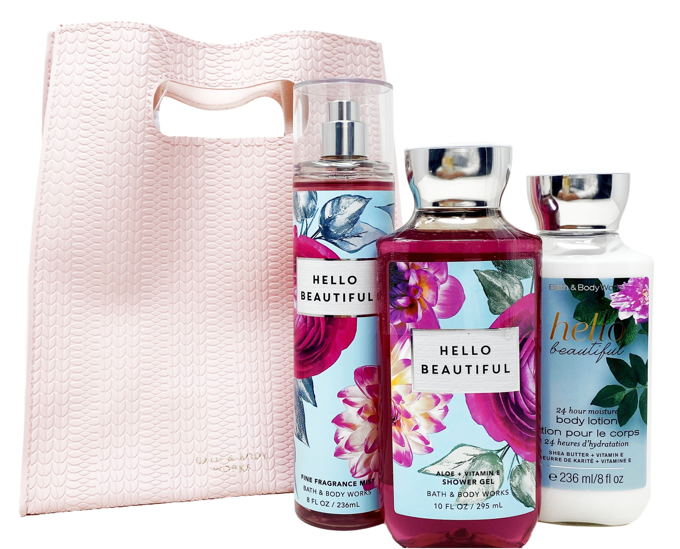 Bath & Body Works Hello Beautiful Merry Bag Gift Set | Shower Gel, Body Lotion & Fragrance Mist ...