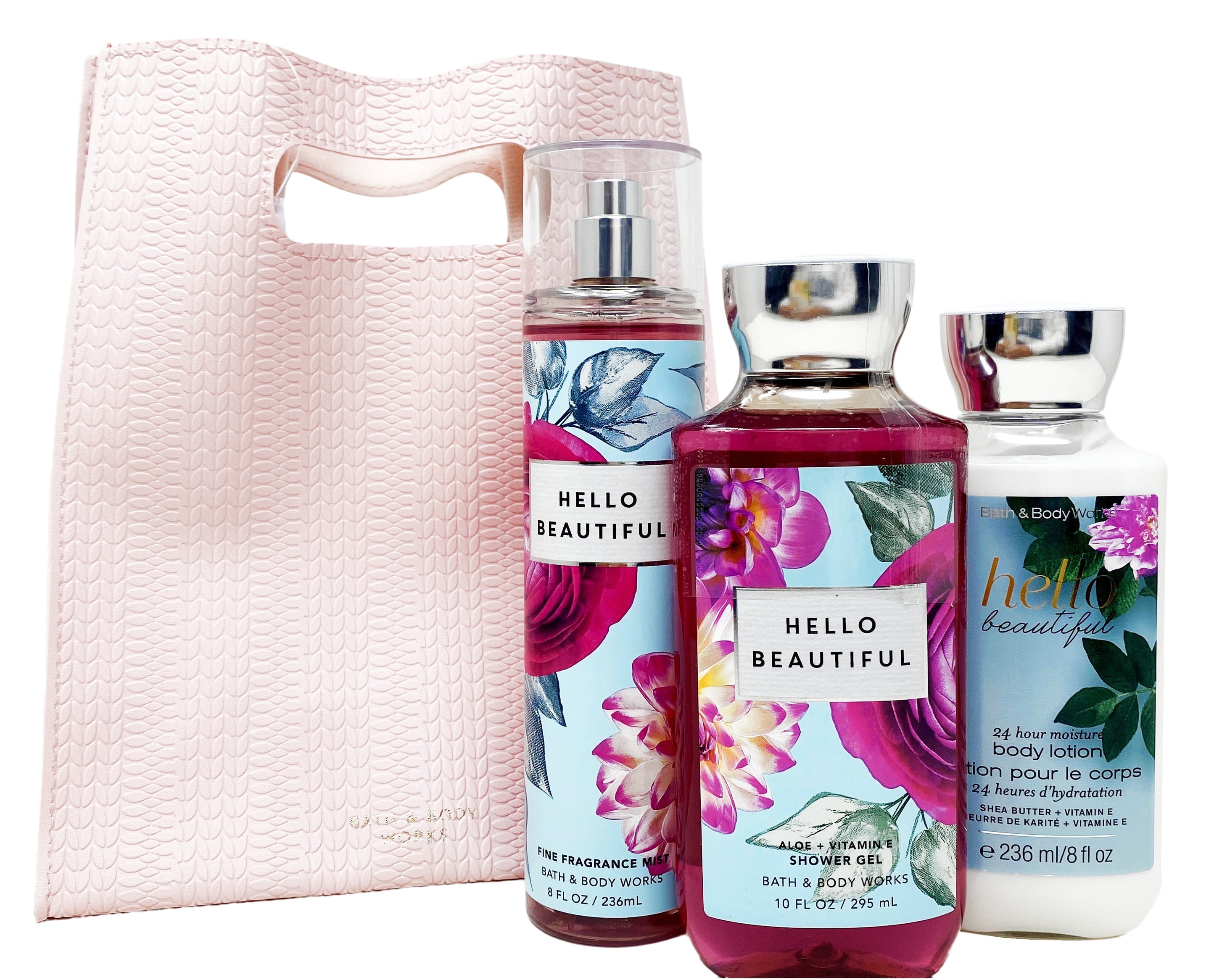 Bath & Body Works Hello Beautiful Merry Bag Gift Set | Shower Gel, Body Lotion & Fragrance Mist ...