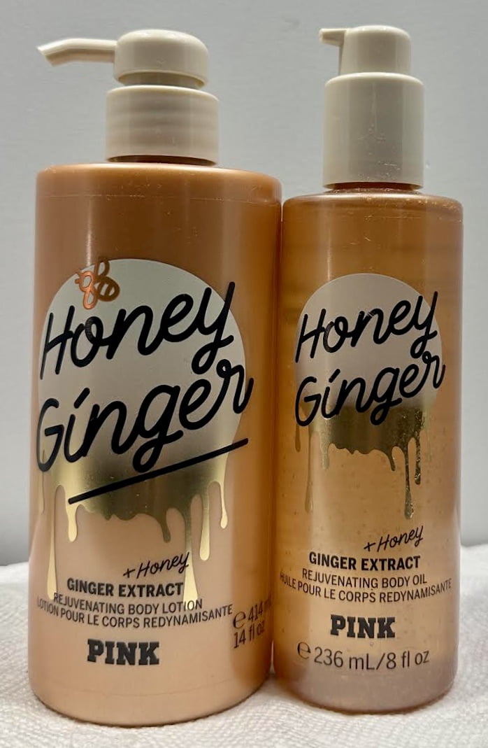 Bath & Body Works Honey Ginger 2 Piece Gift Set Rejuvenating Body ...