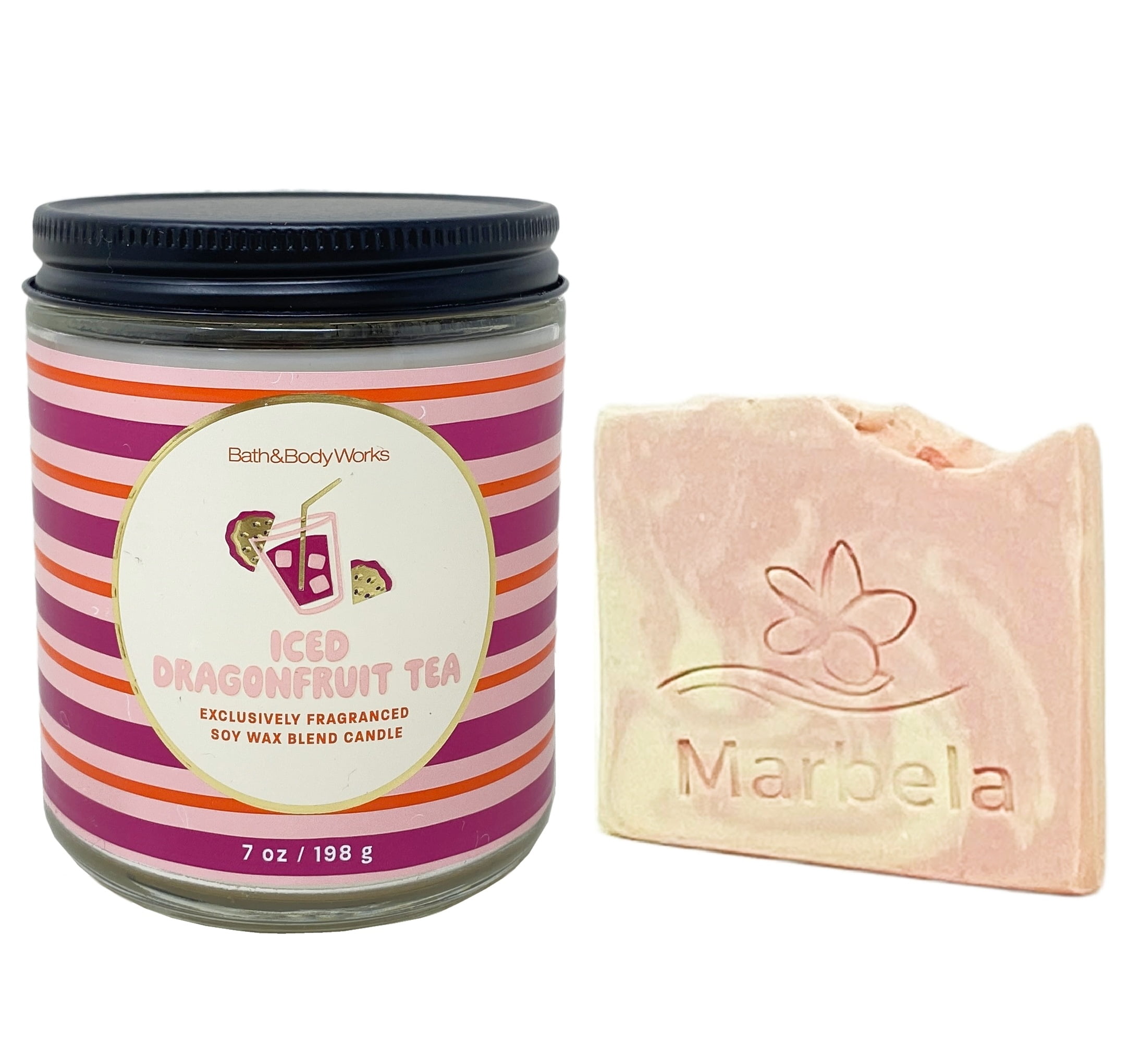 Bath & Body Works Iced Dragonfruit Tea 7 oz Single-Wick Candle with a ...