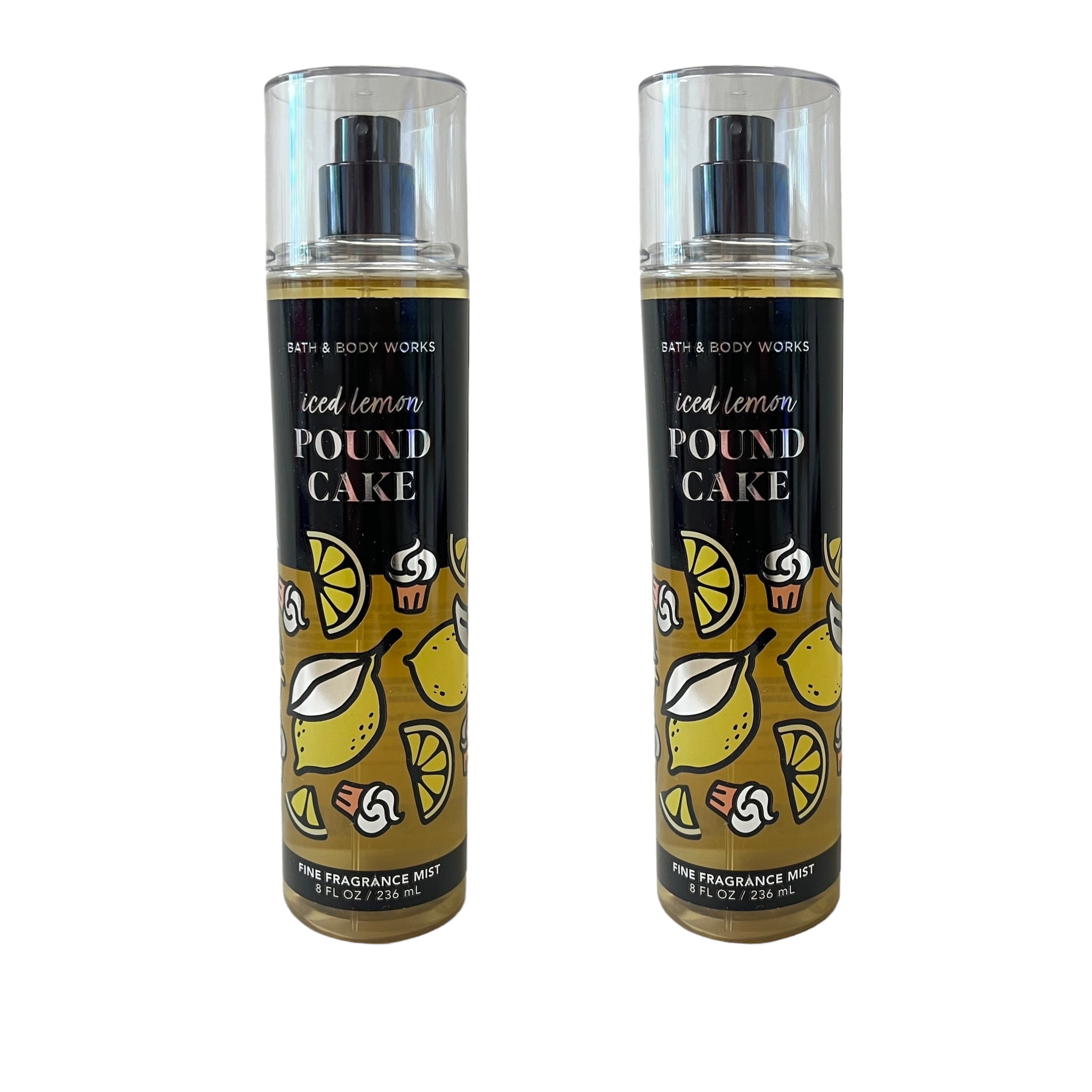 Bath & Body Works Iced Lemon Pound Cake Mist 8 fl oz 2 Pack - Walmart.com