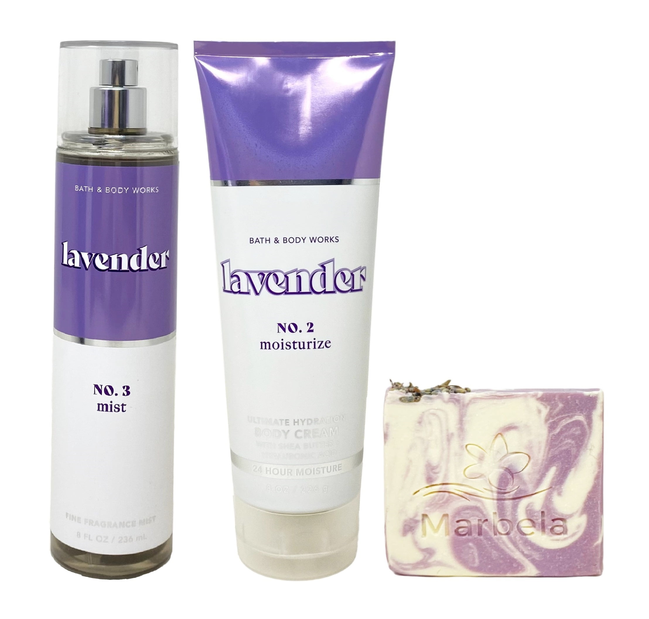 Bath & Body Works Lavender Duo Value Pack with a Marbela Lavender Dream ...