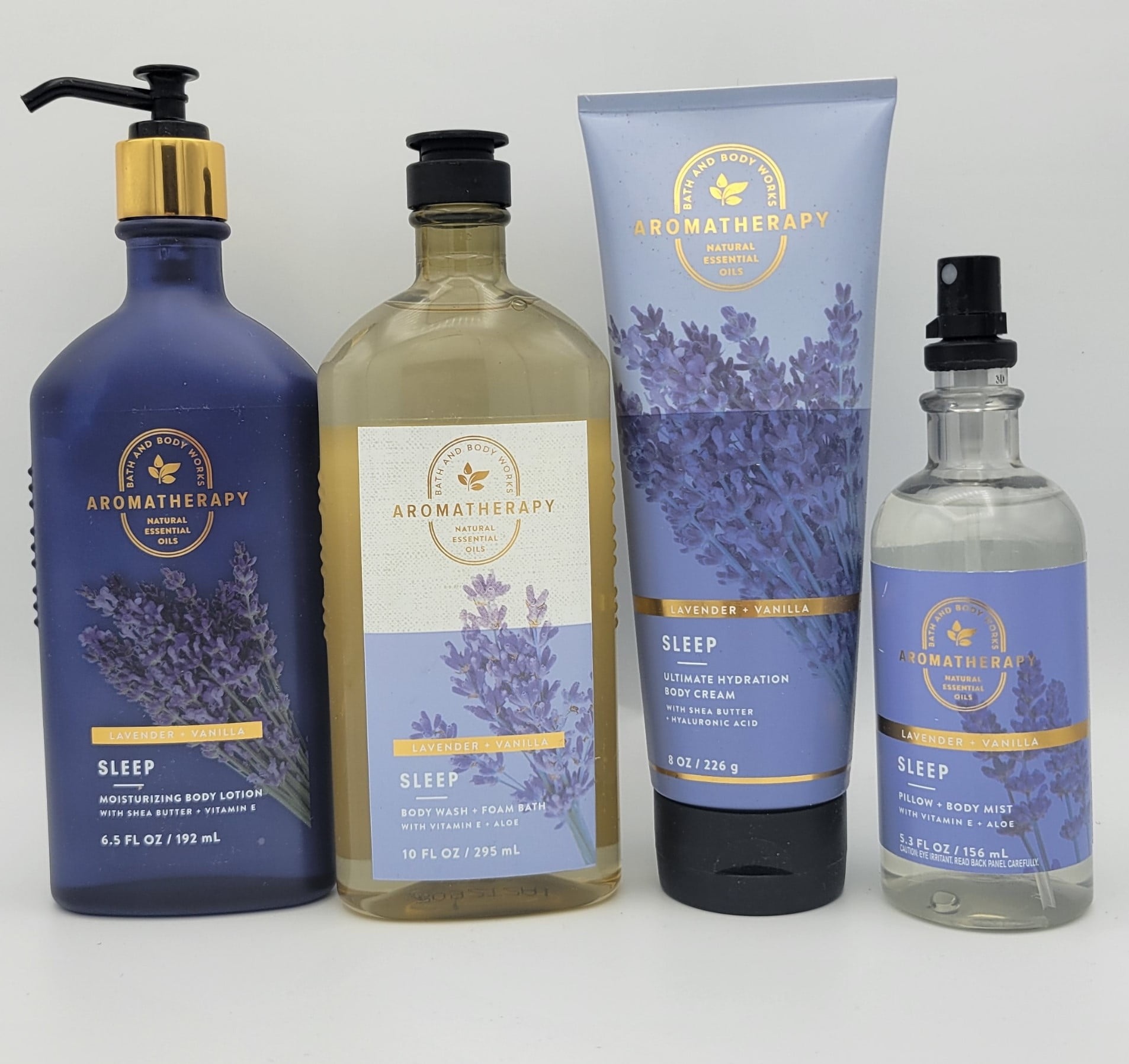 Bath & Body Works Lavender +Vanilla Sleep Set Body Lotion 6.5 oz, Body ...