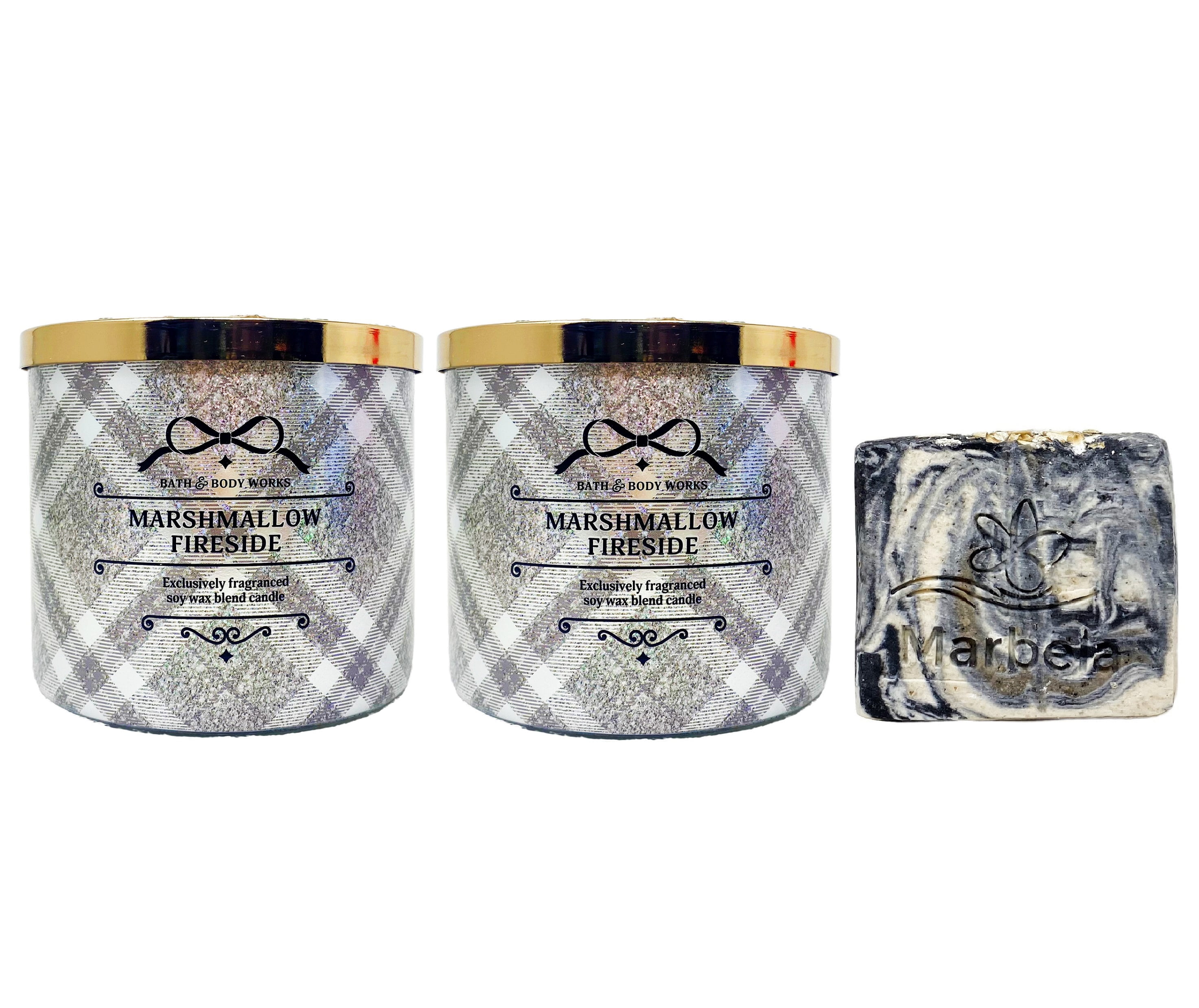 Bath & Body Works Marshmallow Fireside 2 Piece 3-Wick Scented Candle ...