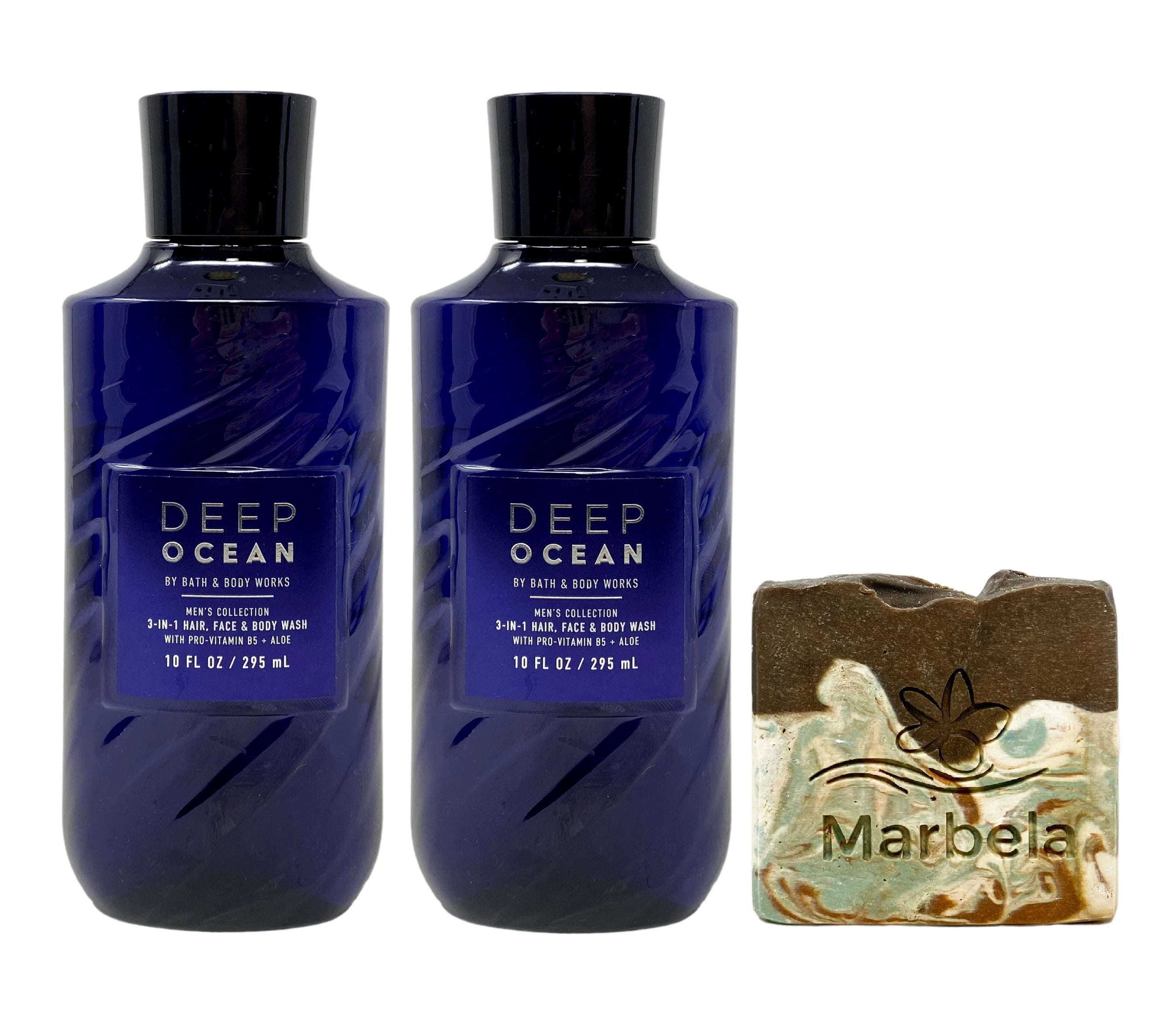 Bath & Body Works Men's Collection Deep Ocean 2 Pack 3-in-1 Hair, Face ...
