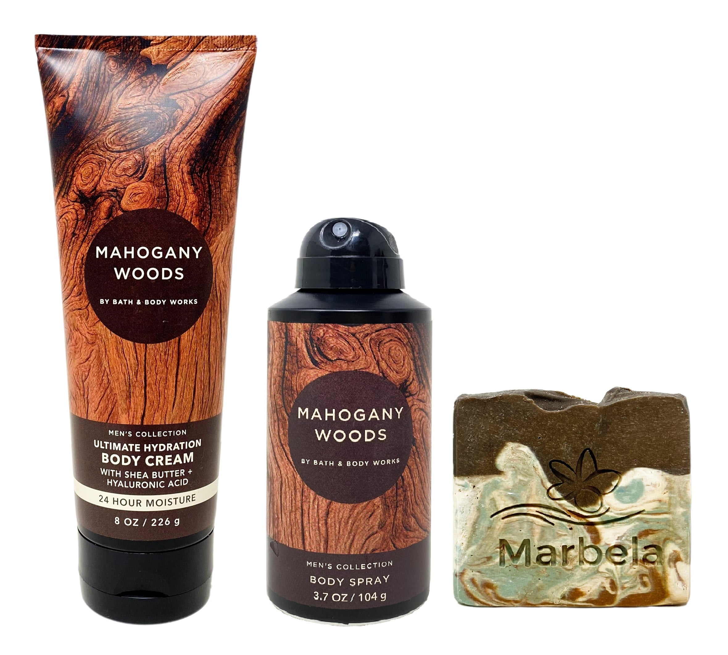 Bath & Body Works Men's Collection MAHOGANY WOODS Body Cream and Body ...