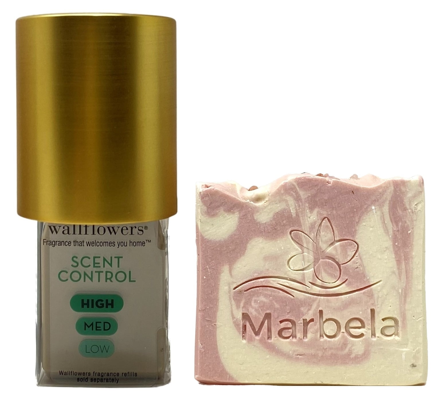 Bath & Body Works Metallic Brass Cylinder Wallflowers Scent Control ...