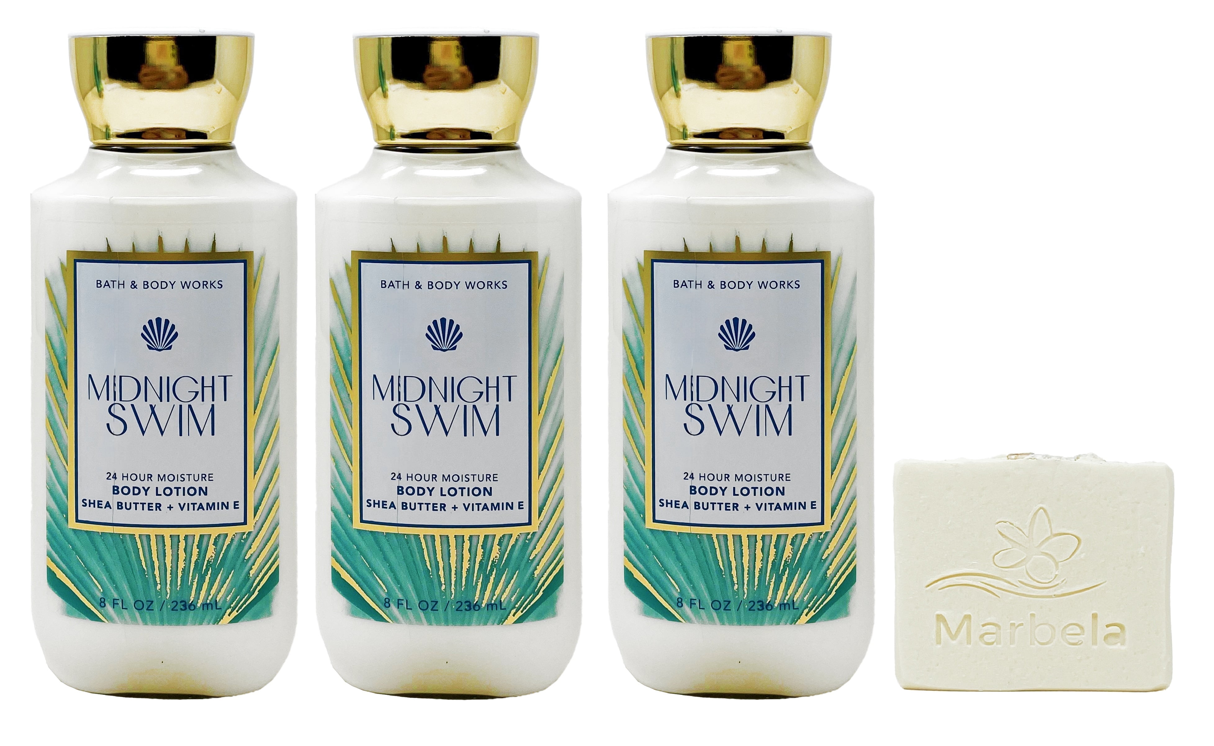 Bath & Body Works Midnight Swim - 3 Pack Of Body Lotion With a Natural ...