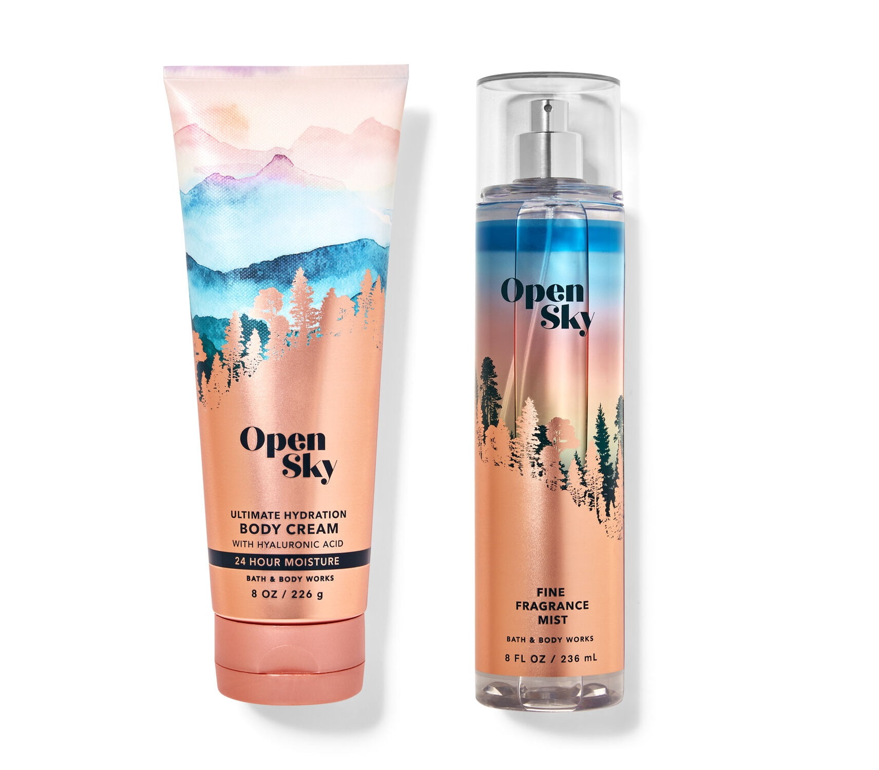 Bath & Body Works OPEN SKY Duo Set (Fine Fragrance Mist and Body Cream ...