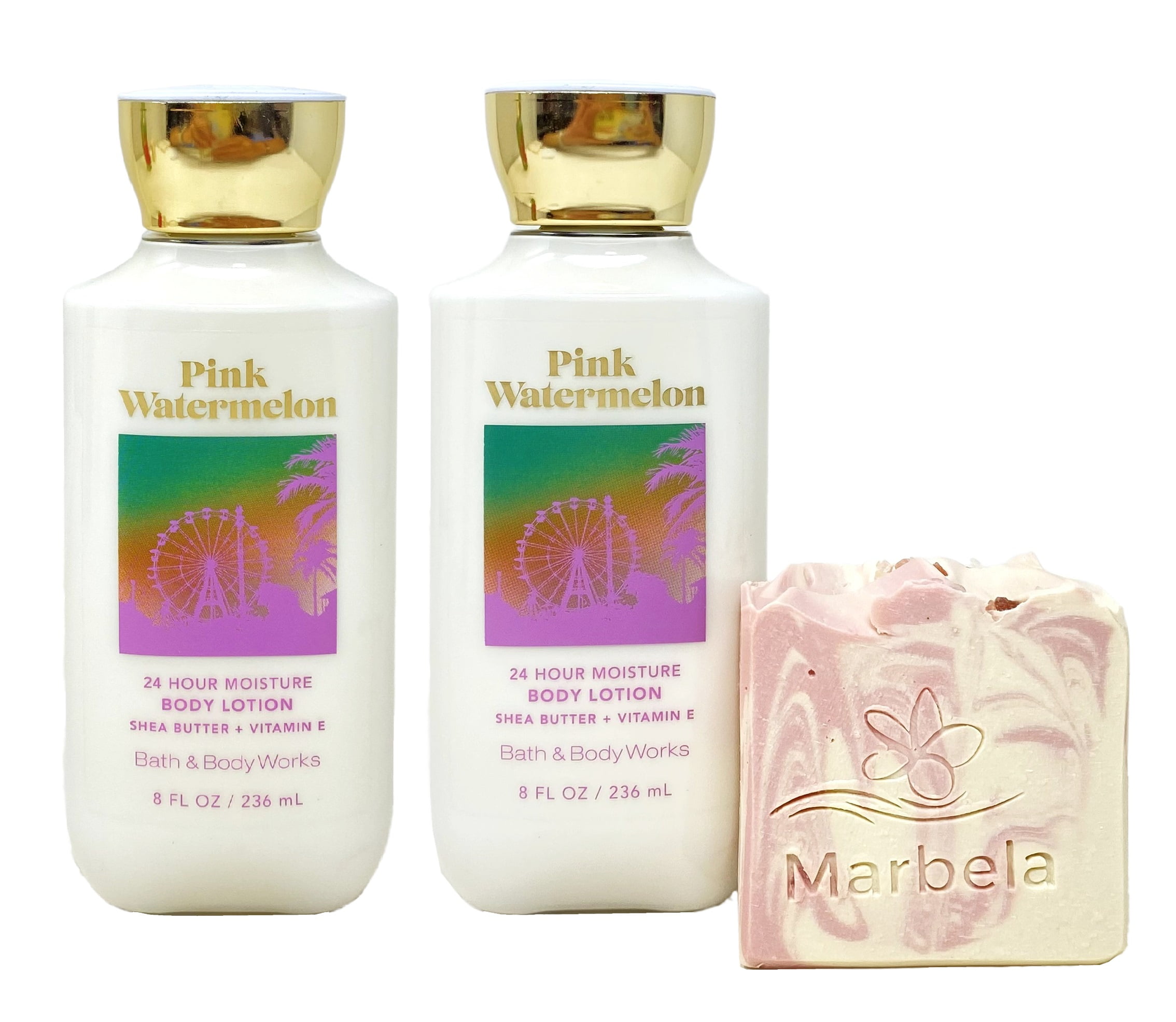 Bath & Body Works PINK WATERMELON 2 Piece Body Lotion Value Pack with a ...