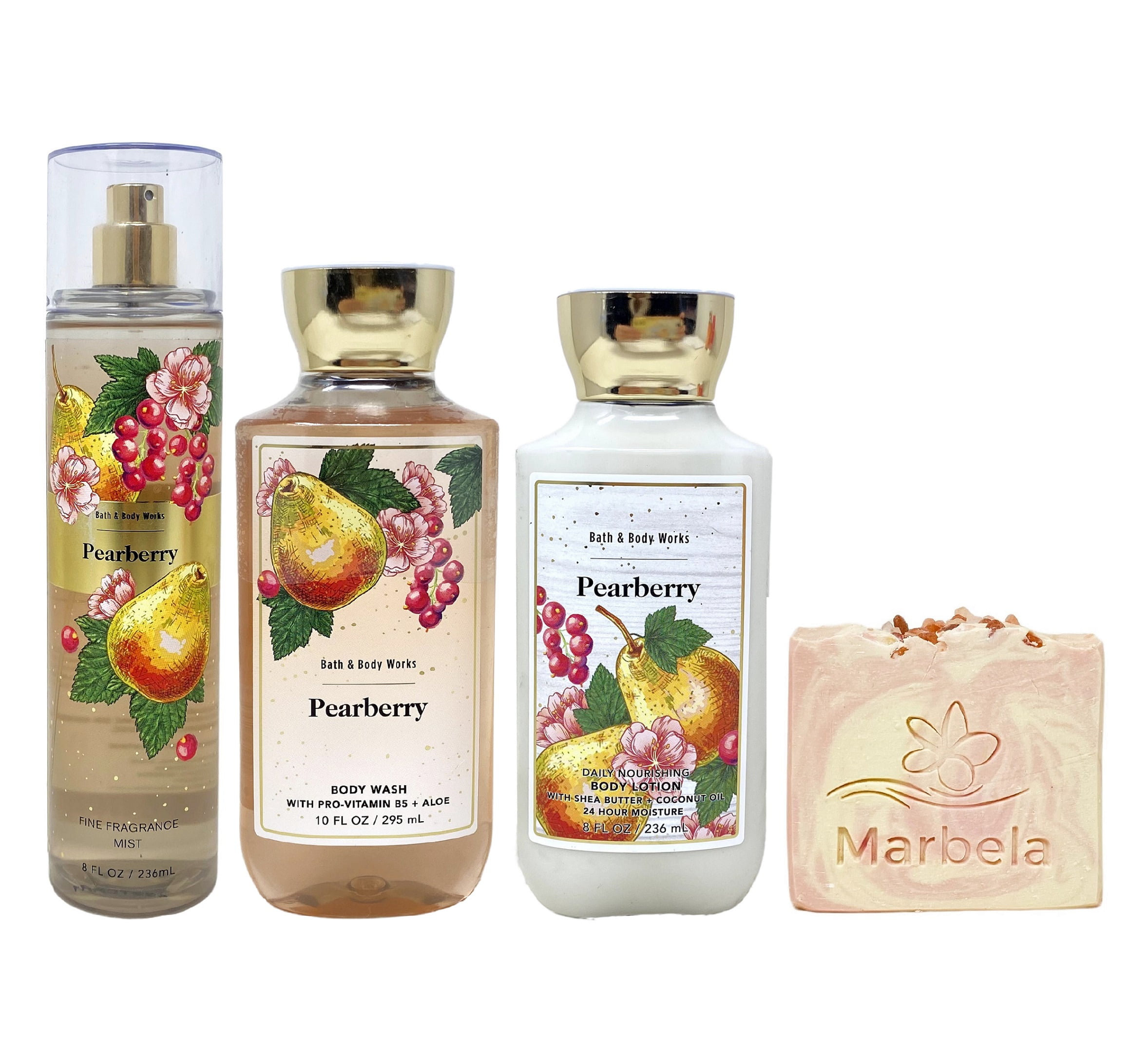 Bath & Body Works Pearberry Trio Gift Set - Fragrance Mist, Body Wash ...