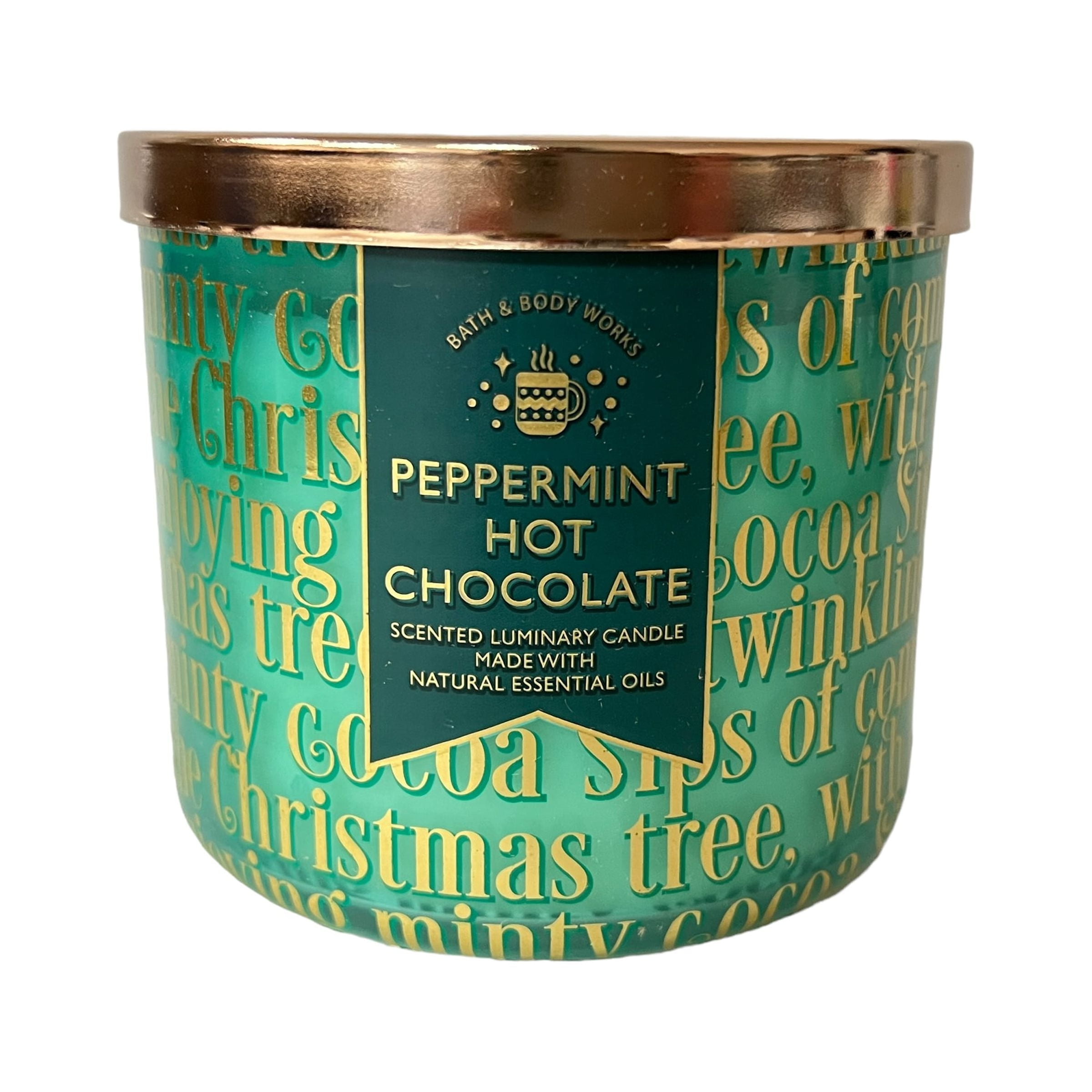 Bath & Body Works Peppermint Hot Chocolate Scented 3 Wick Candle 14.5 ...
