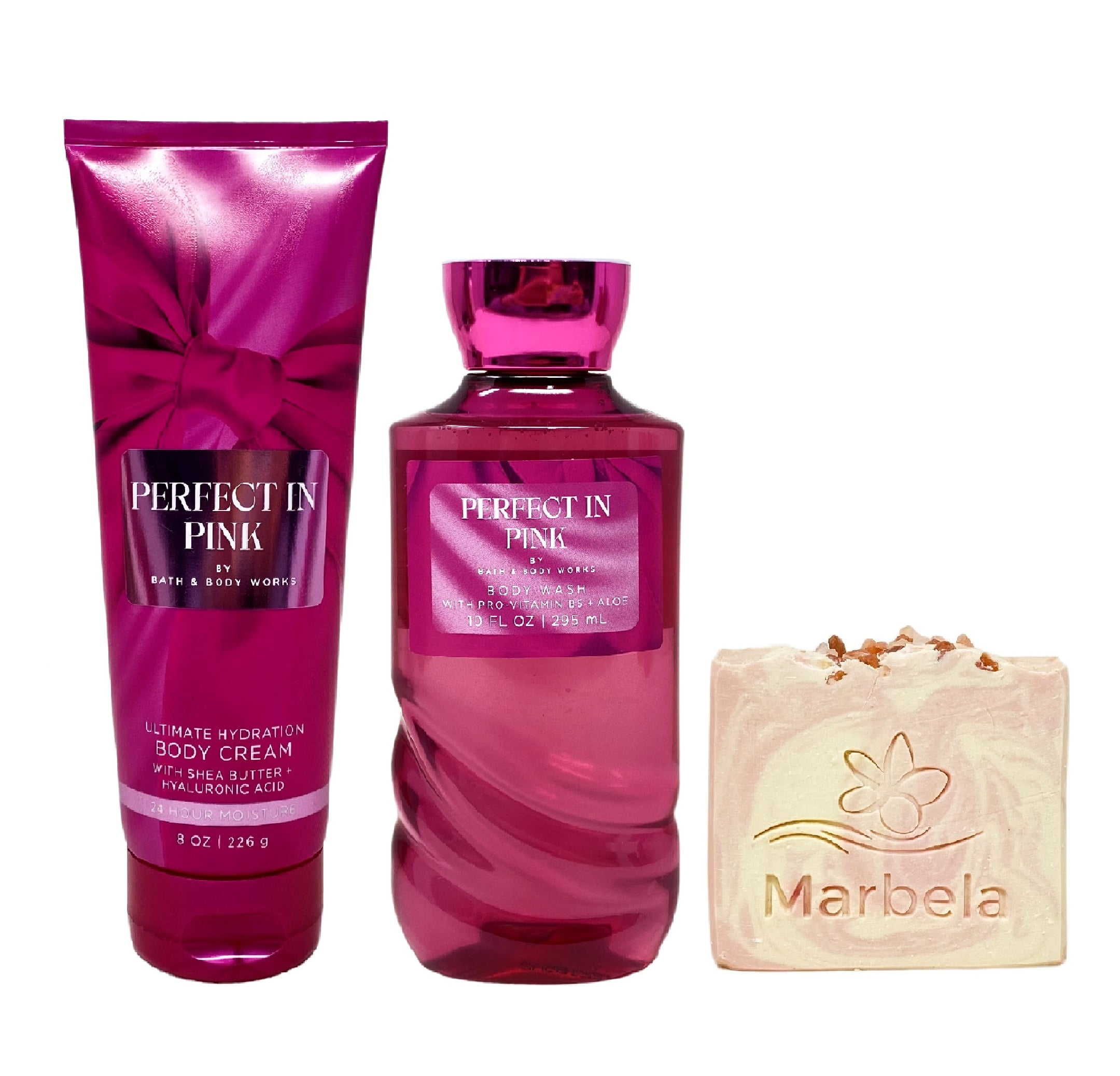 Bath & Body Works Perfect In Pink Body Cream and Body Wash Duo Set with ...