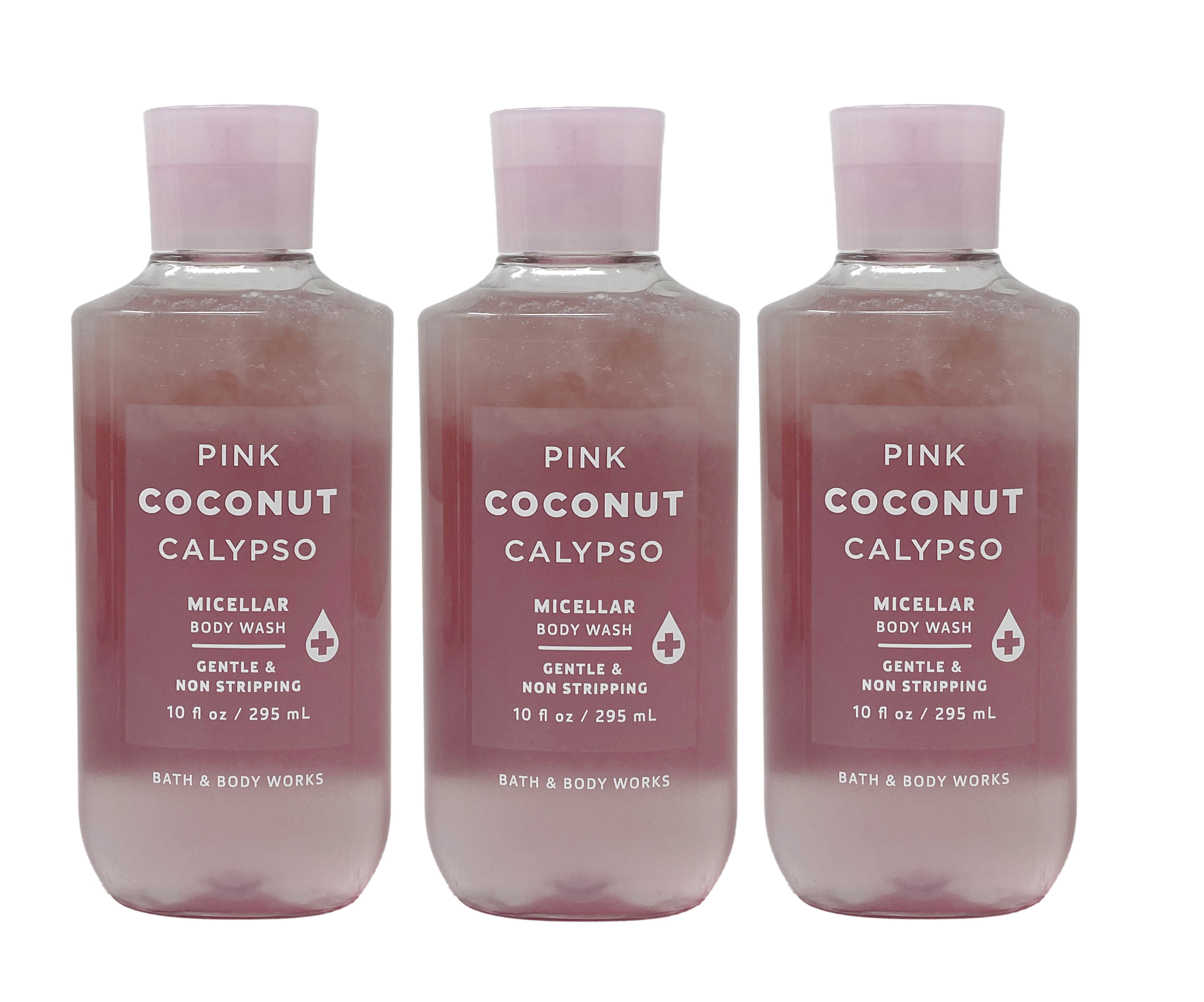 Bath & Body Works Pink Coconut Calypso - 3 Pack Of Micellar Body Wash ...