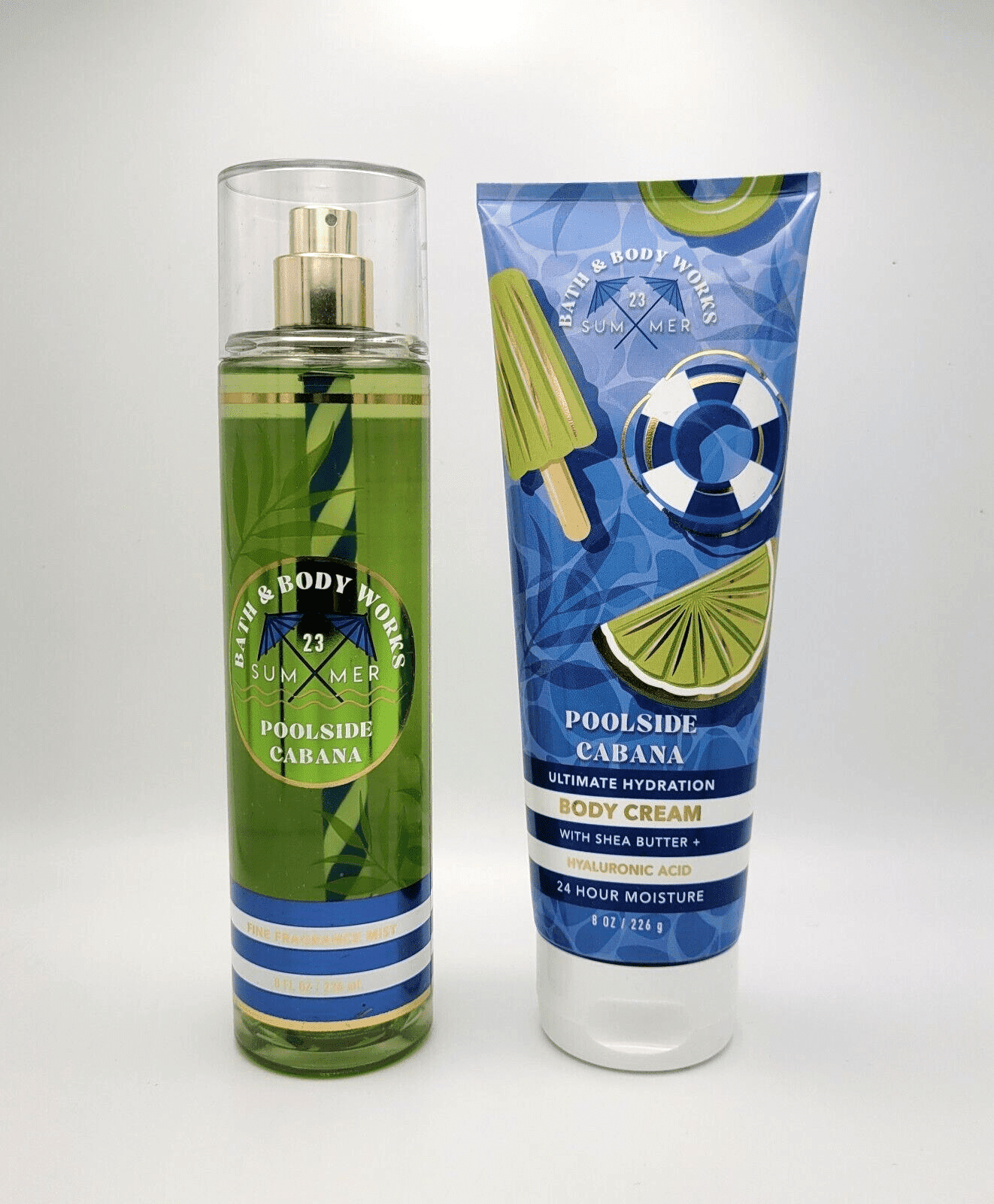 Bath & Body Works Poolside Cabana Fragrance Body Mist & Body Cream Set ...