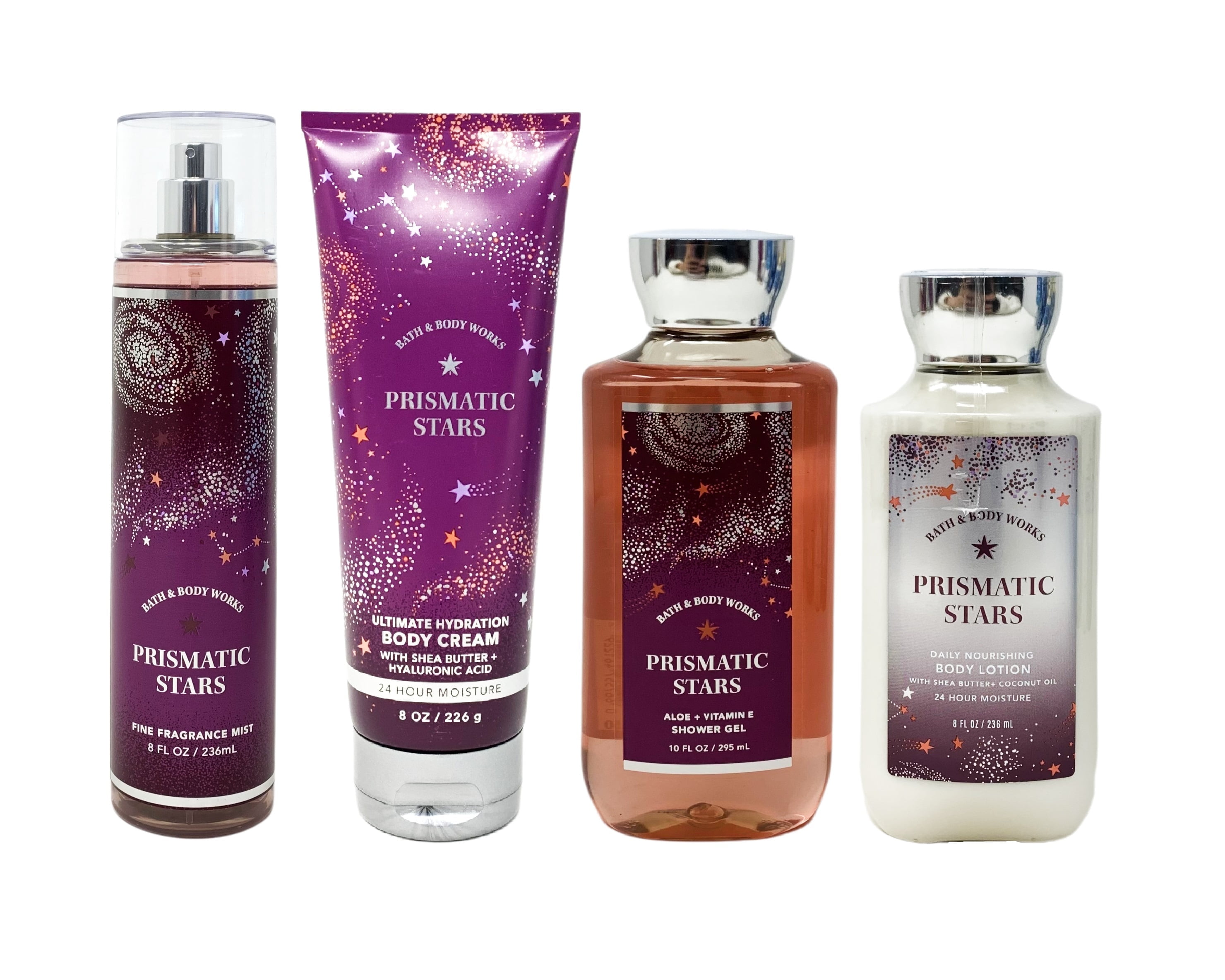 Bath & Body Works Prismatic Stars Gift Set - 4 Piece, Includes Fragrance Mist, Lotion, Cream ...