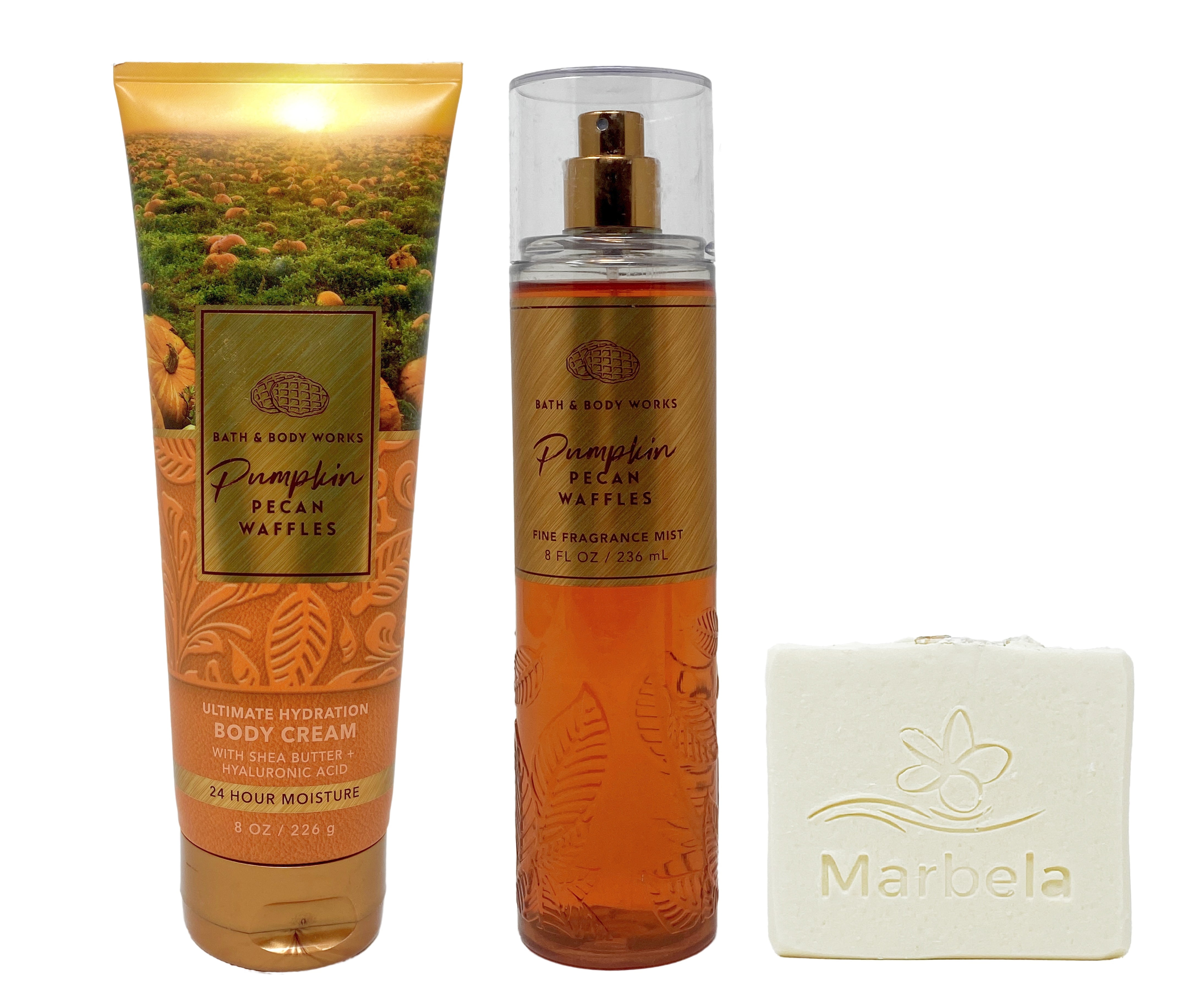 Bath & Body Works Pumpkin Pecan Waffles - Duo Gift Set - Body Cream And ...