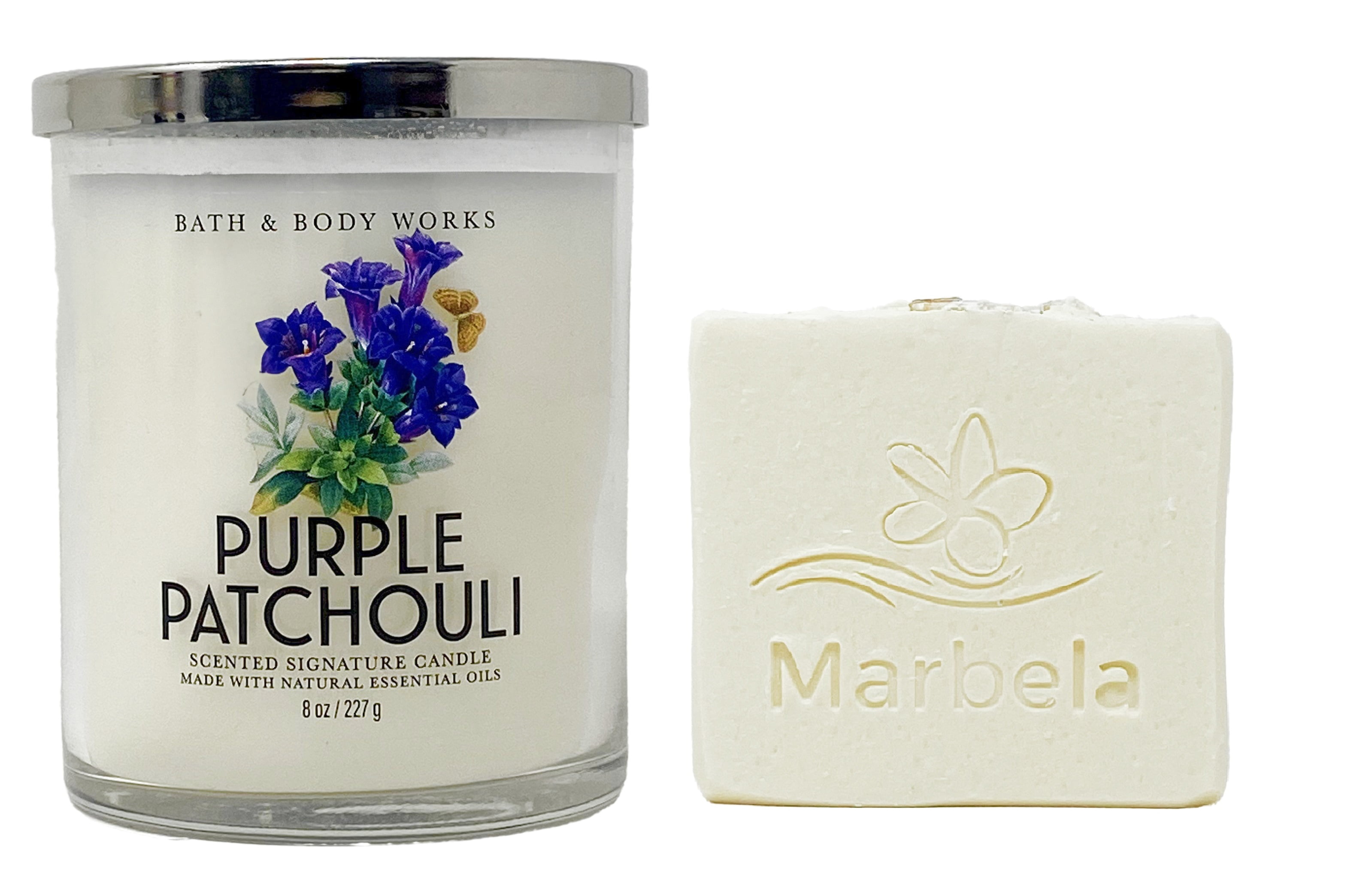Bath & Body Works Purple Patchouli Single Wick Scented Candle With a ...