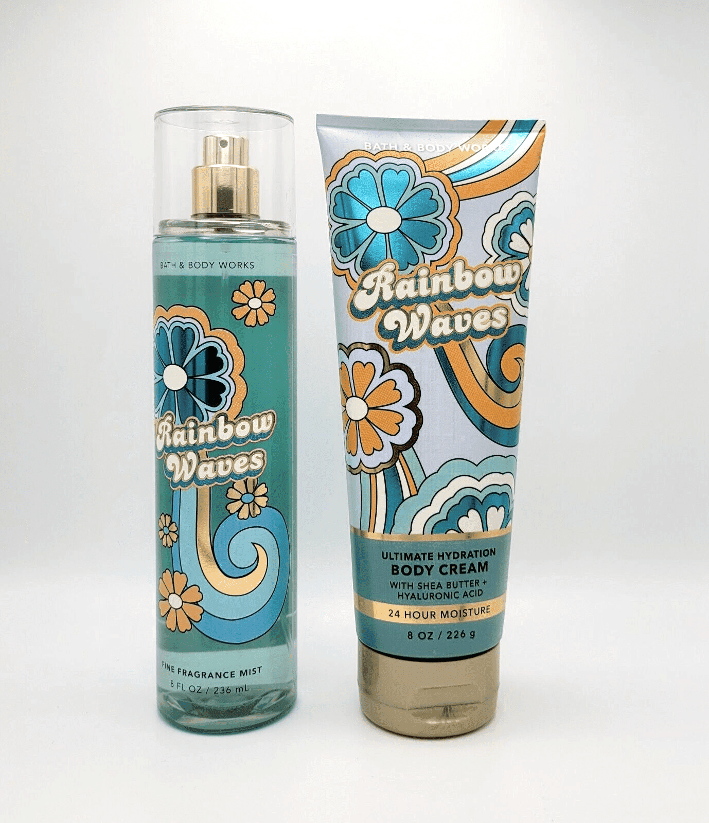 Bath & Body Works Rainbow Waves Body Mist & Body Cream 8 fl oz Set of 2 ...