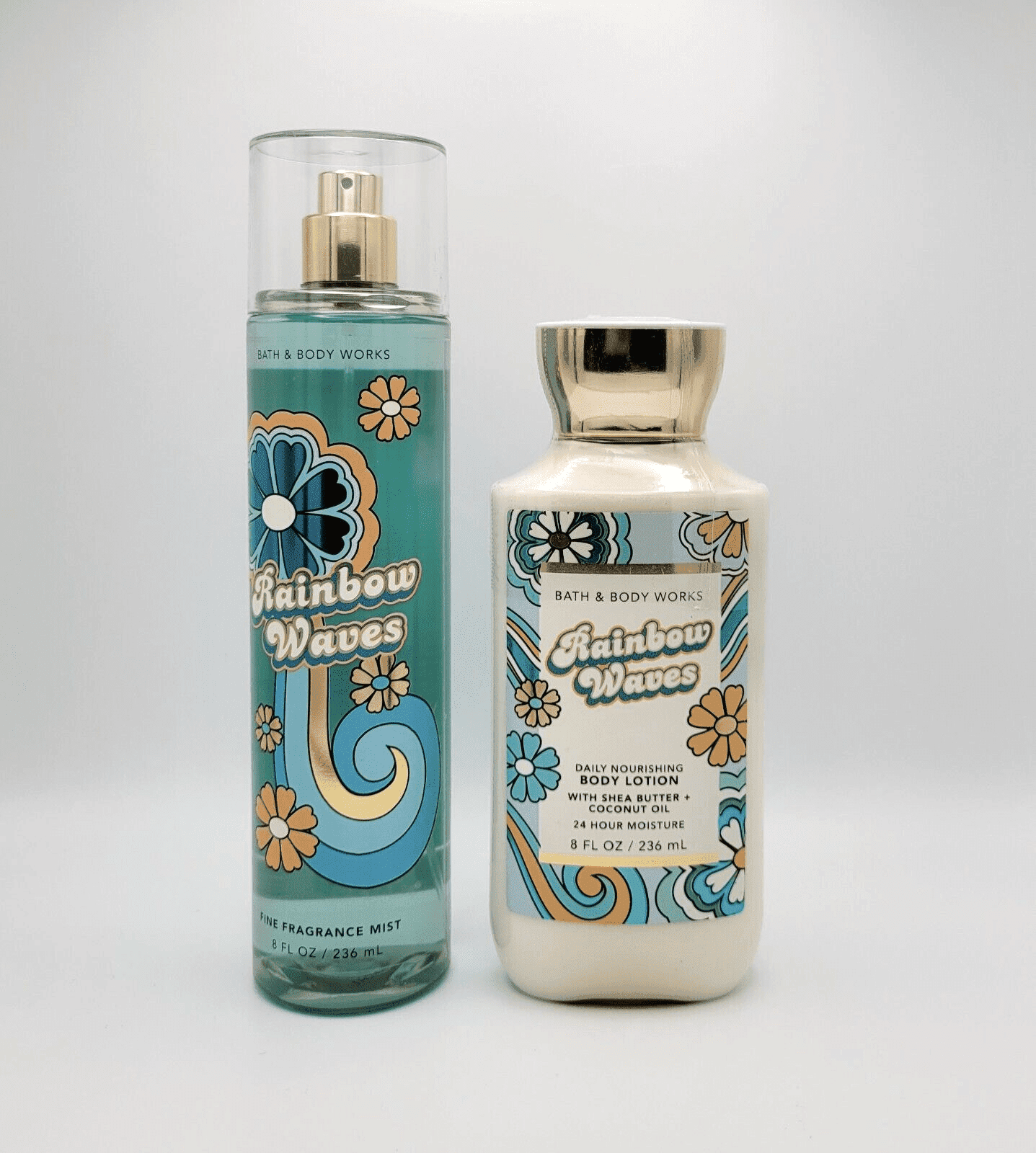 Bath & Body Works Rainbow Waves Body Mist & Body Lotion 8 fl oz Set of ...