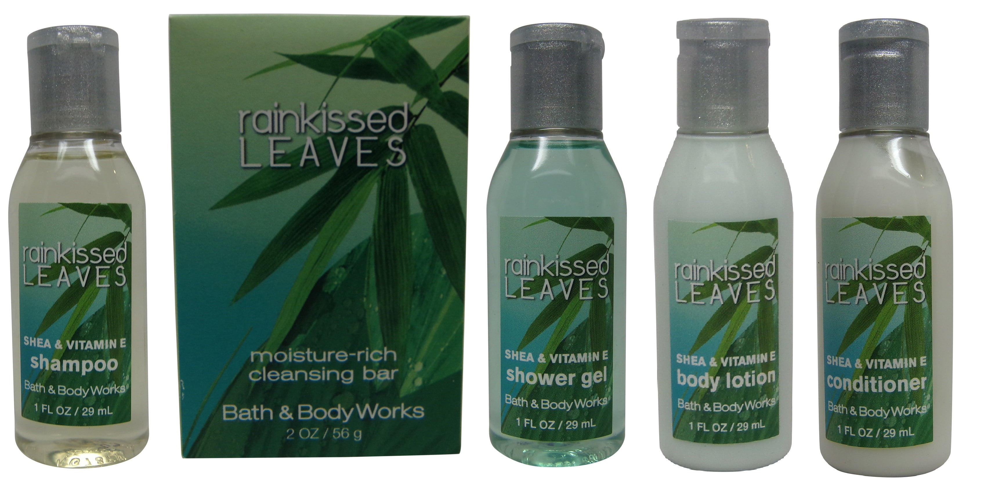 Bath Body Works Rainkissed Leaves Travel Set: 1 Shampoo, 1 Conditioner ...