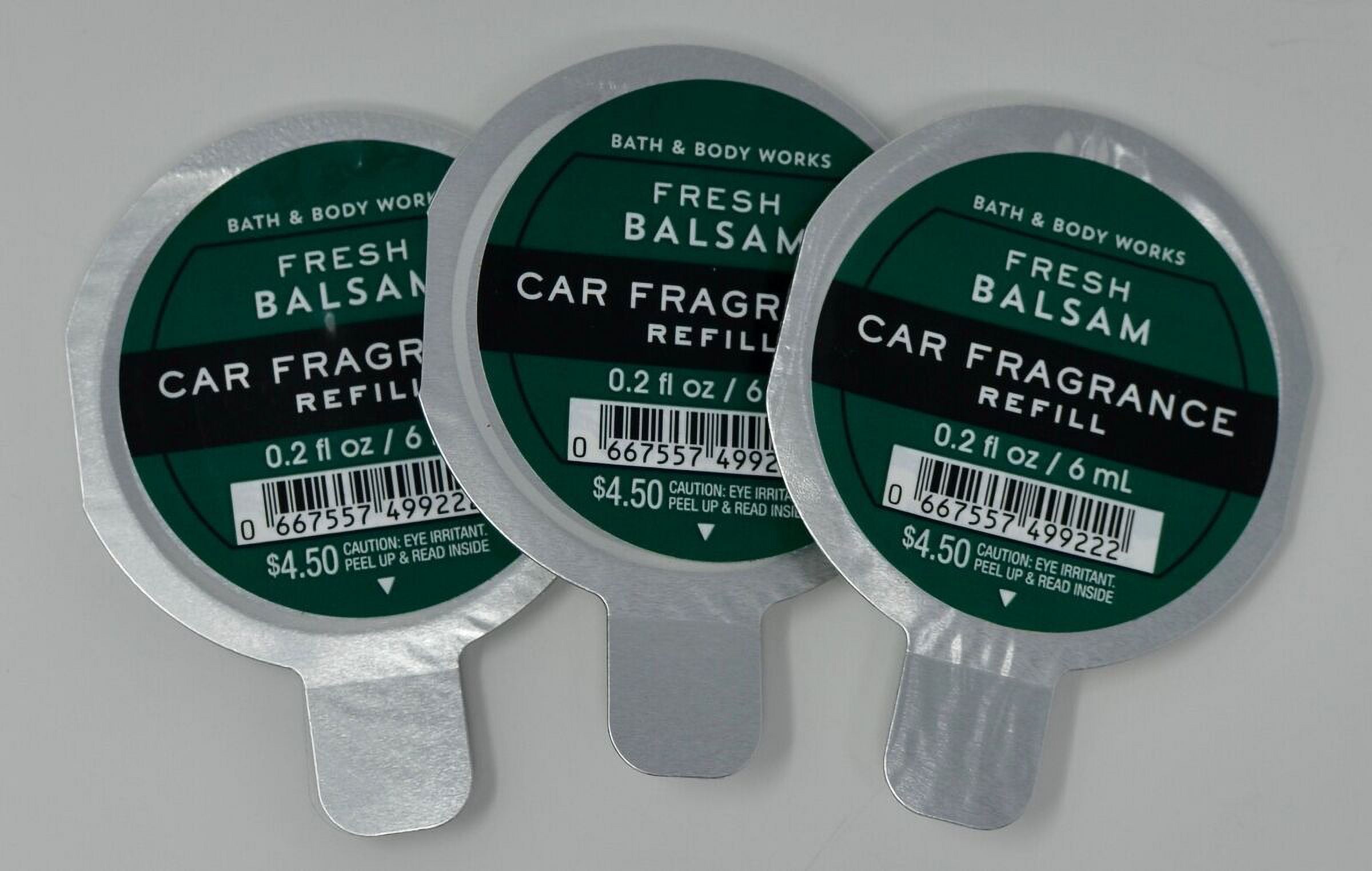 Bath & Body Works Scentportable Car Air Freshener, Fresh Balsam, Set of ...