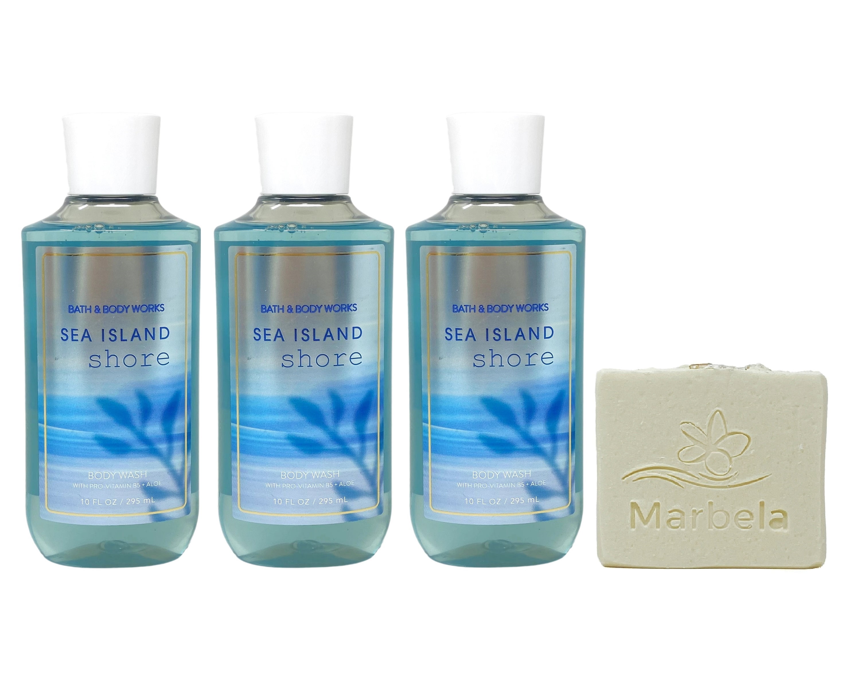 Bath & Body Works Sea Island Shore 3 Pack Body Wash Bundle with a ...